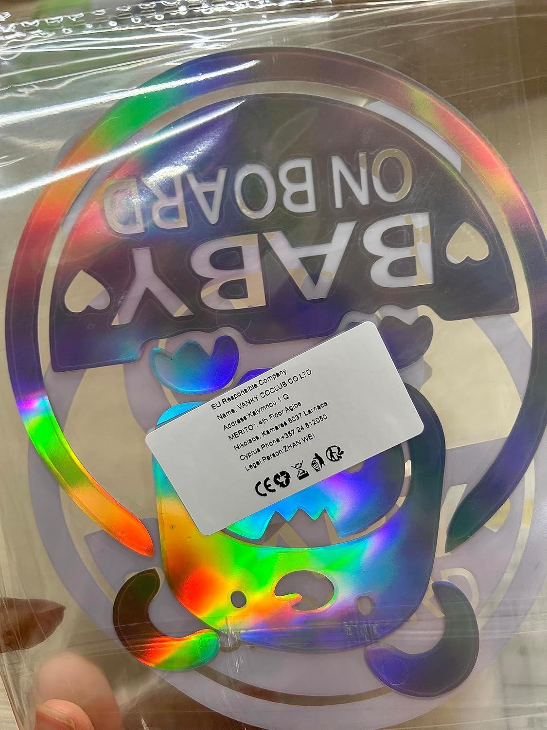 Baby on Board Stickers - Cute Removable Car Safety Stickers (2PCs ...