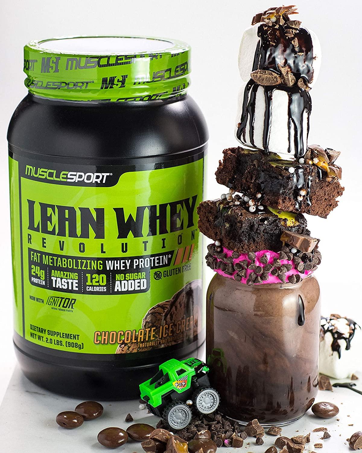 MuscleSport Lean Whey Revolution Protein Powder - 25g Whey Protein ...