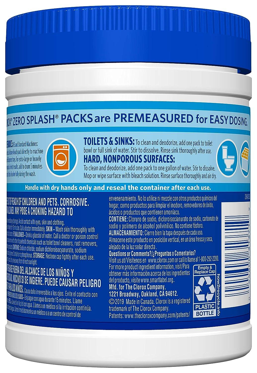 Clorox Control Bleach Packs Regular Laundry Packs 12 Count - Effective ...