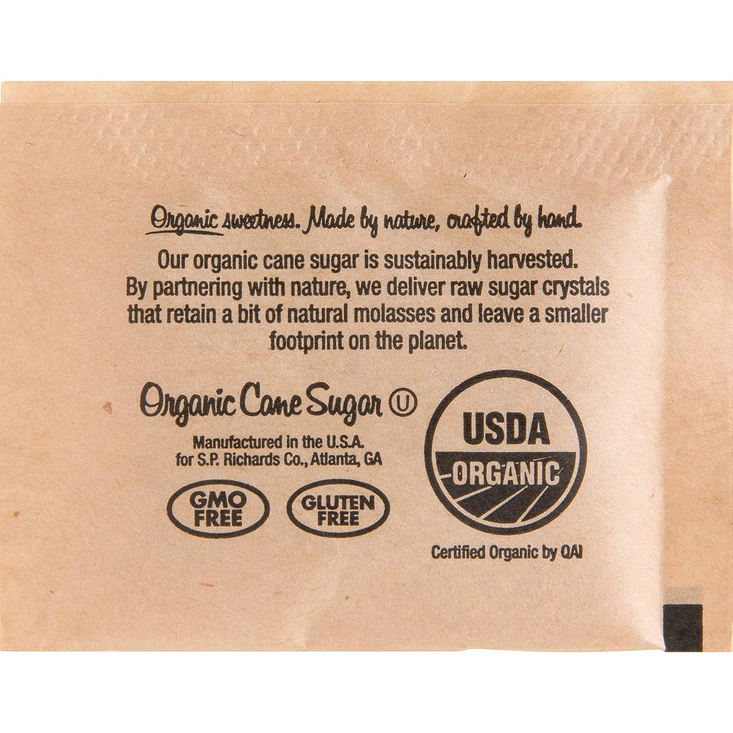 Genuine Joe-70470 Turbinado Cane Sugar Packets- Brown | Natural ...