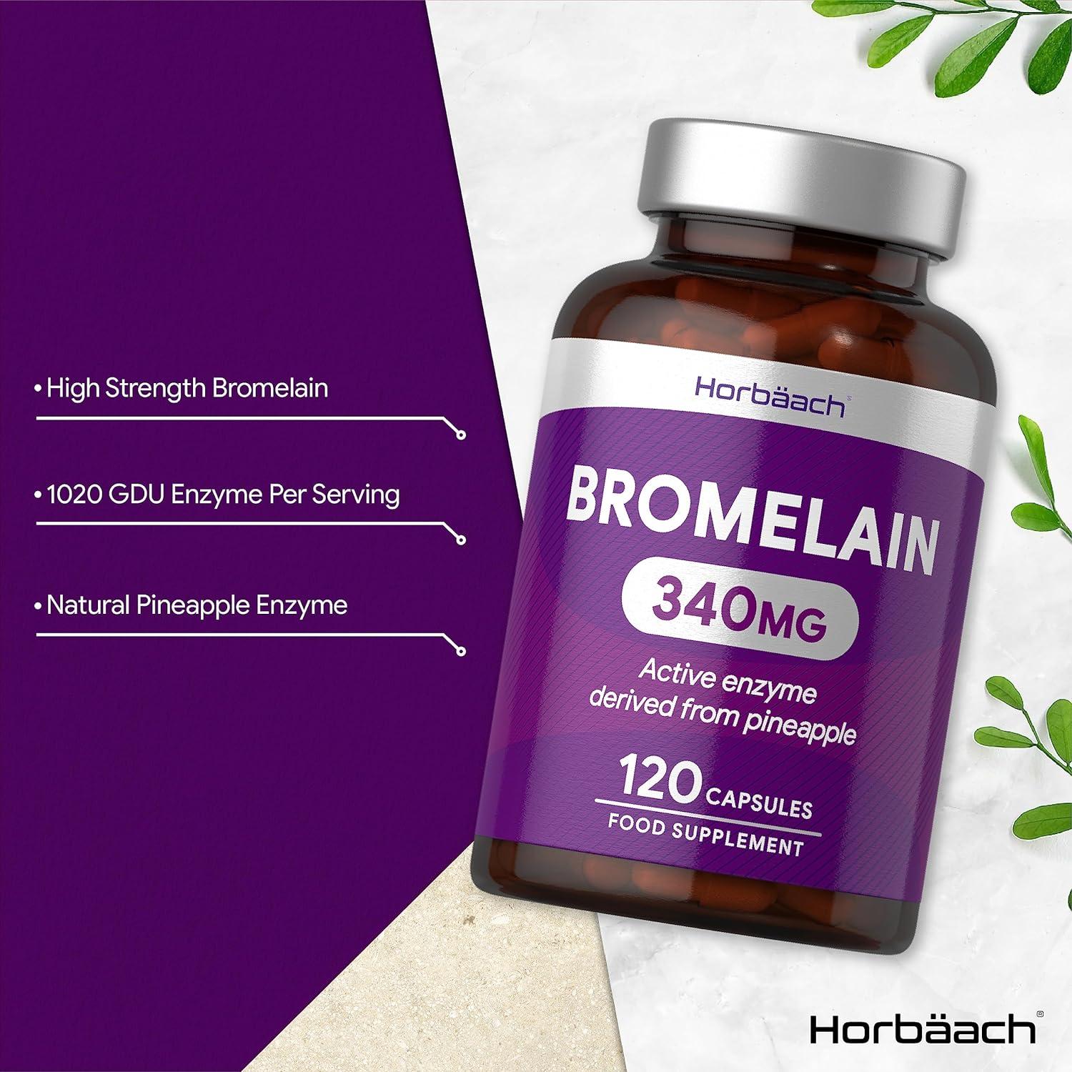 Bromelain Capsules | High Strength Digestive Enzyme Supplement | 120 ...