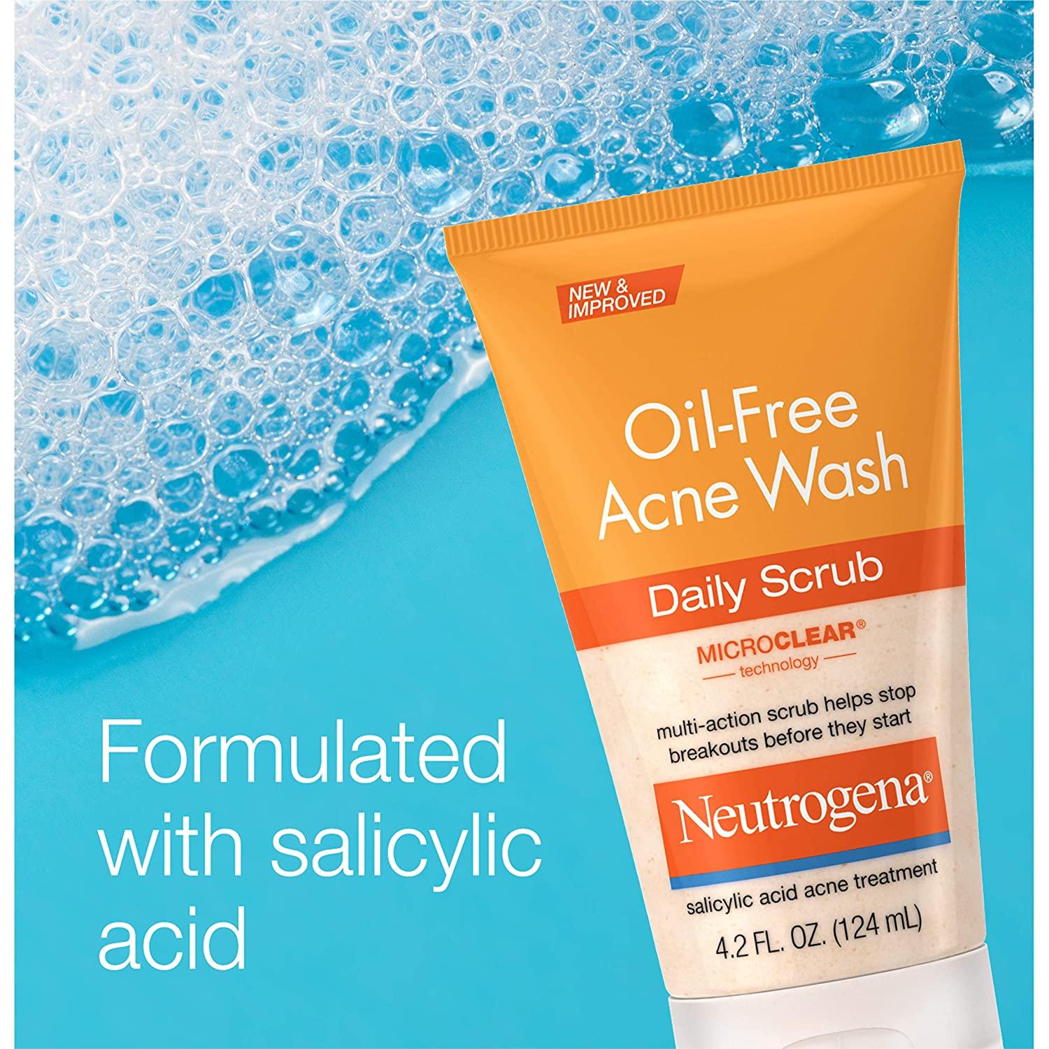 Neutrogena Oil-Free Acne Face Scrub with 2% Salicylic Acid - Prevent ...