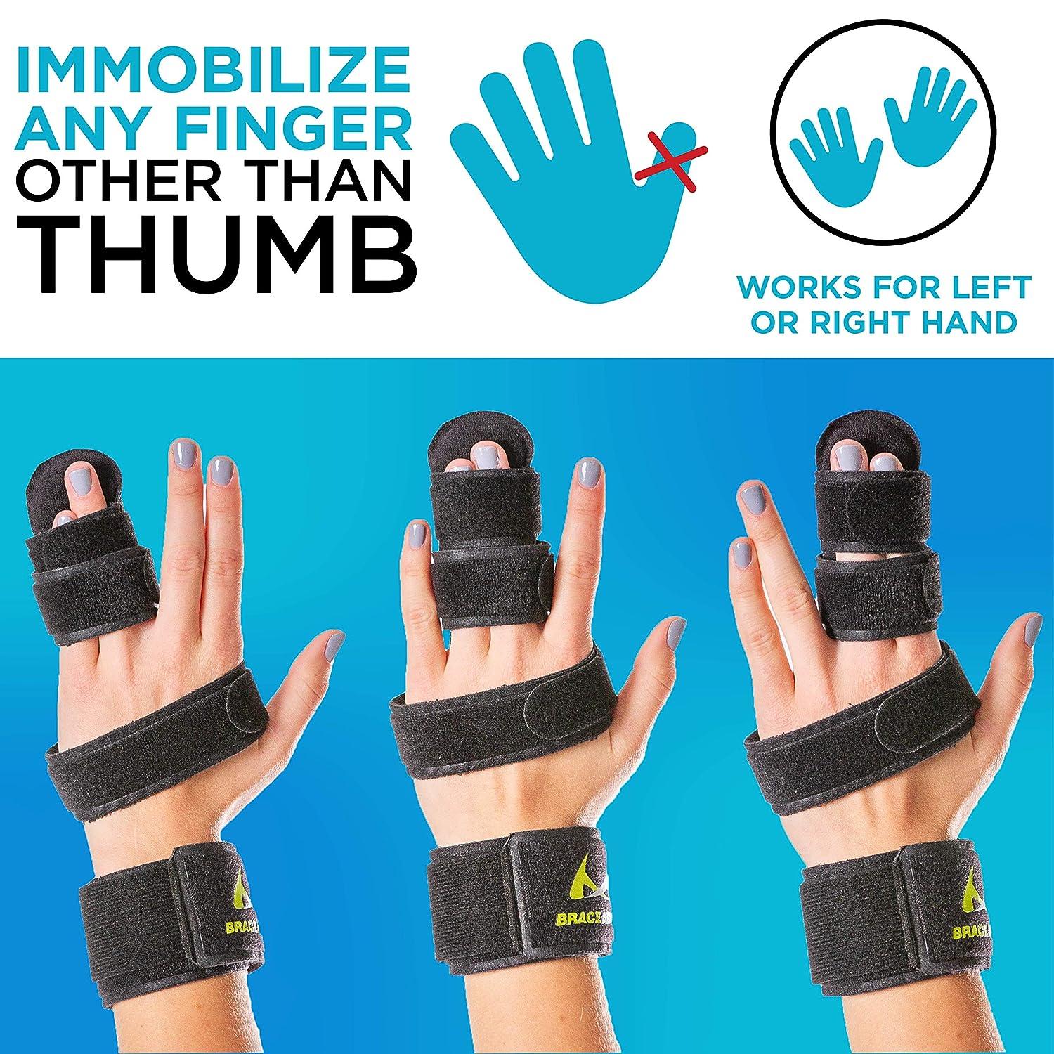 BraceAbility Two Finger Immobilizer - Hand & Buddy Splint Cast for ...