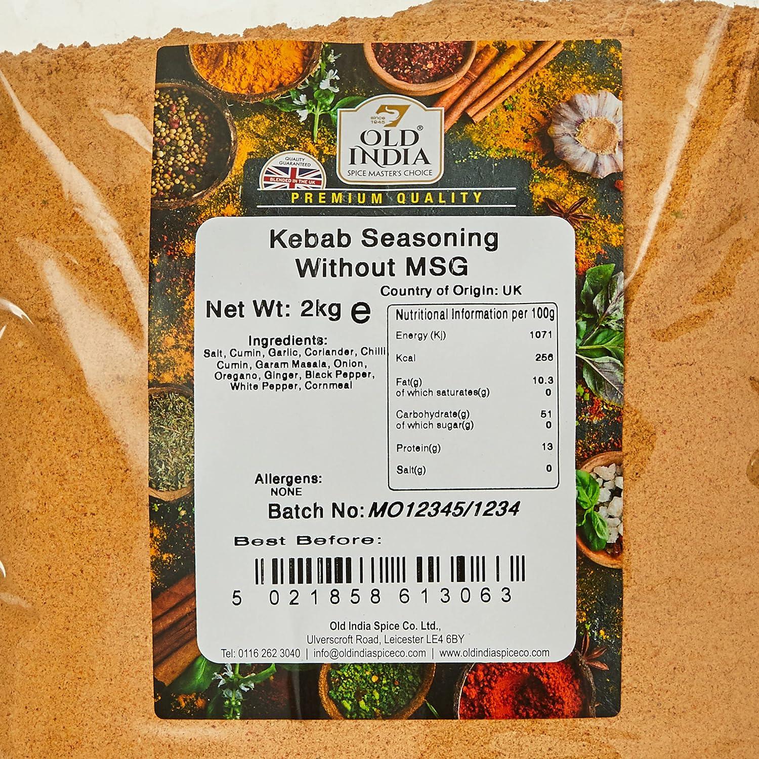 Old India Kebab Seasoning Without MSG 2kg | Buy Now with Express International Delivery ...