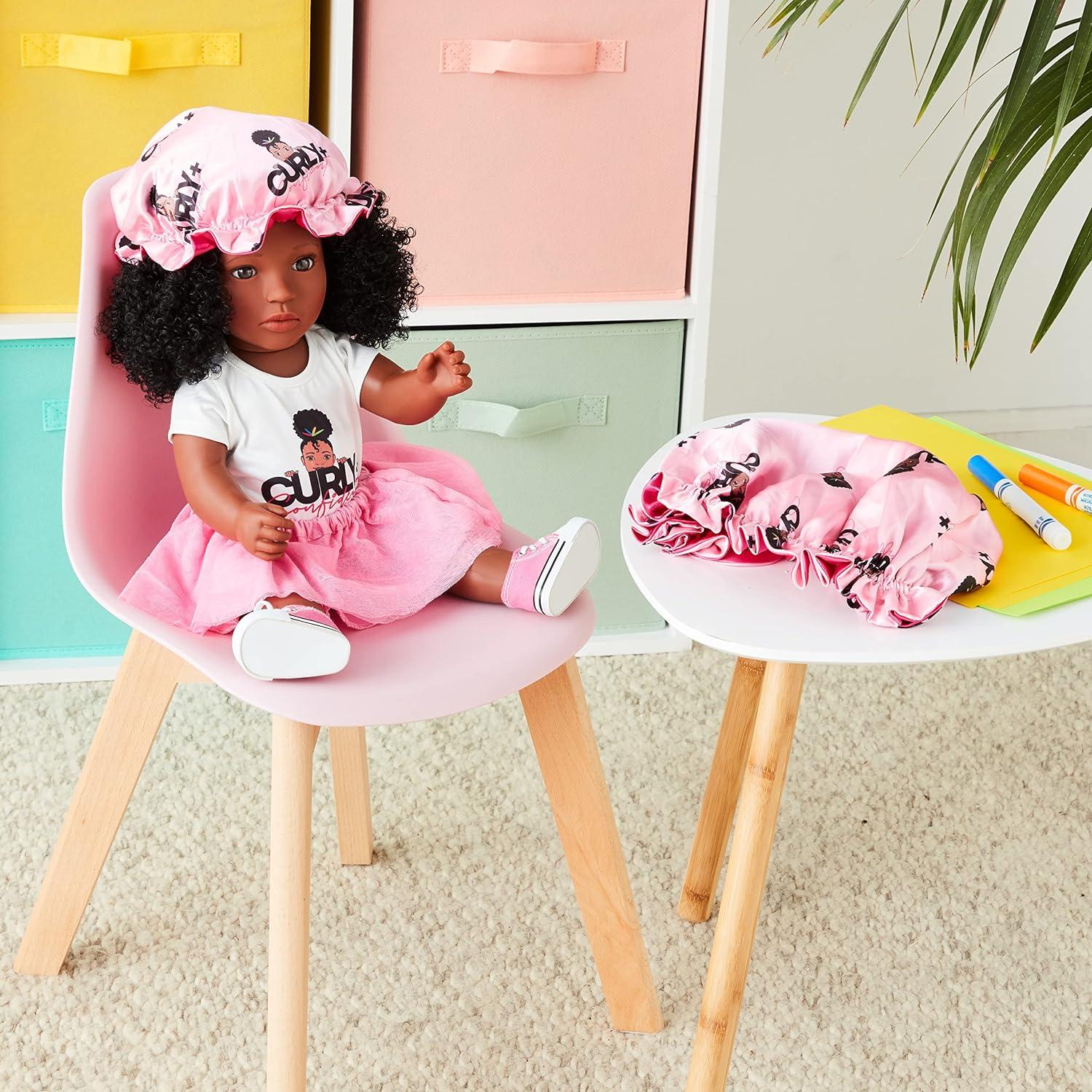 Premium Silk Satin Reversible Bonnet Set for Girls and Dolls | Hair ...
