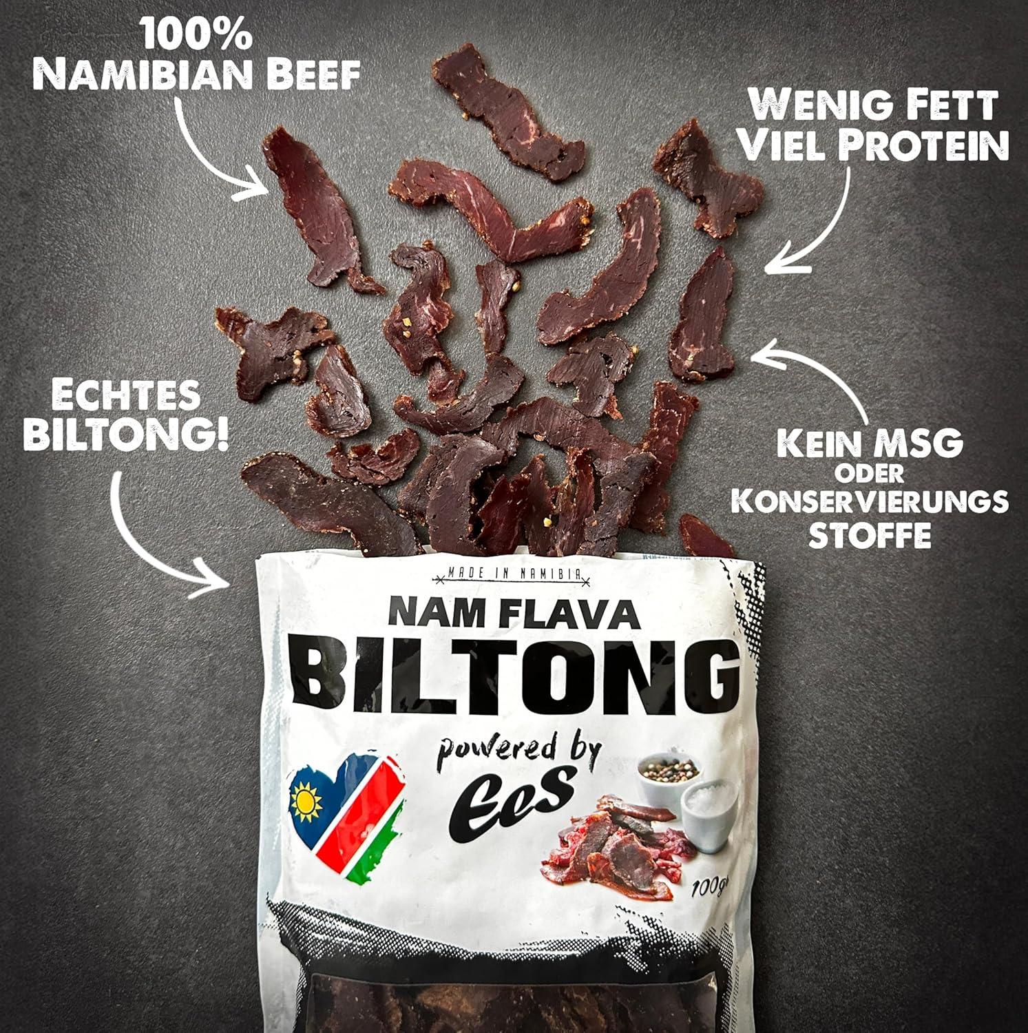 Nam Flava Original Biltong - Authentic Namibian Beef Jerky 250g | High ...