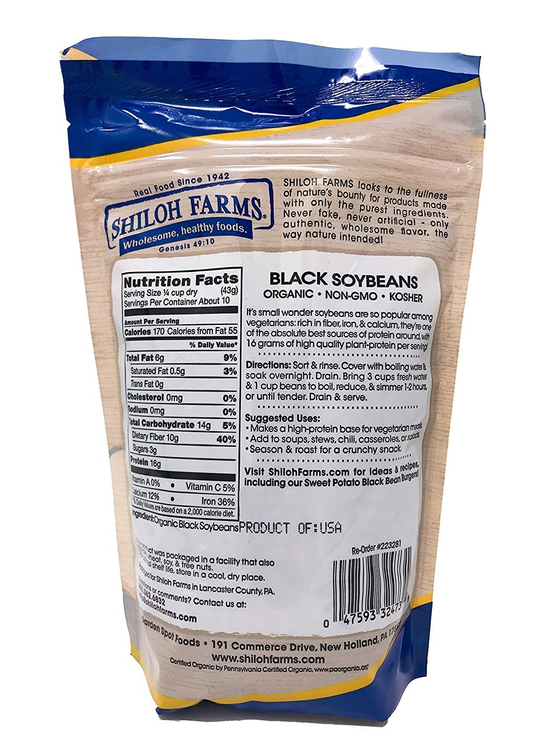 Shiloh Farms Organic Black Soybeans 2-Pack - 15 Ounce Each | Buy Now ...