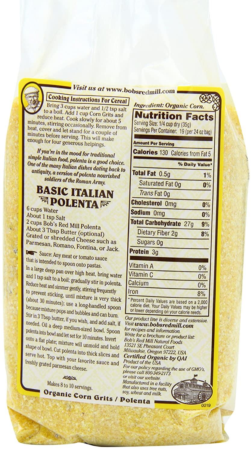 Bob's Red Mill Organic Corn Grits/Polenta 24 Oz Pack of 4 | Buy Now ...