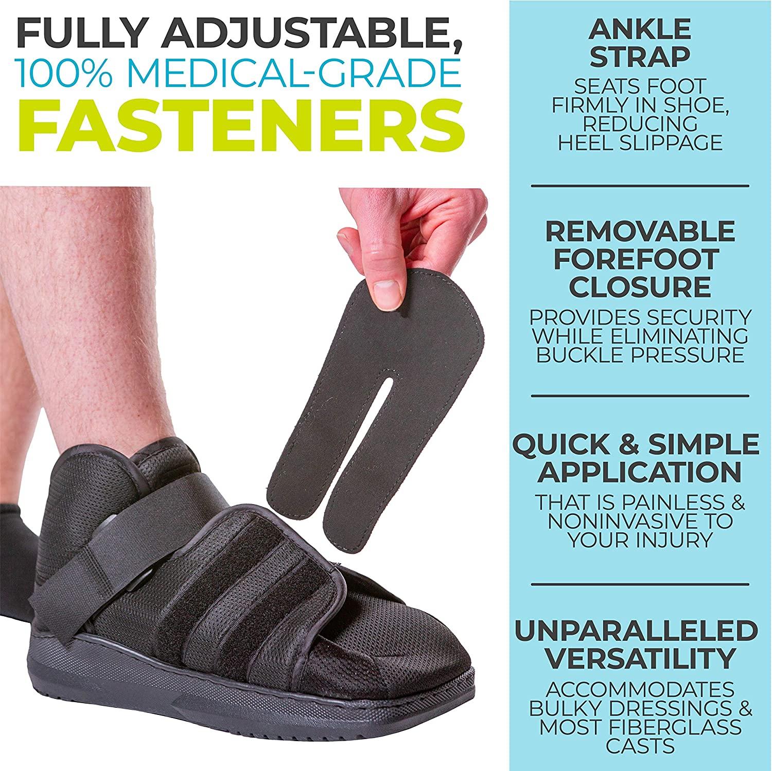 BraceAbility Closed Toe Medical Walking Shoe - Orthopedic Fracture ...