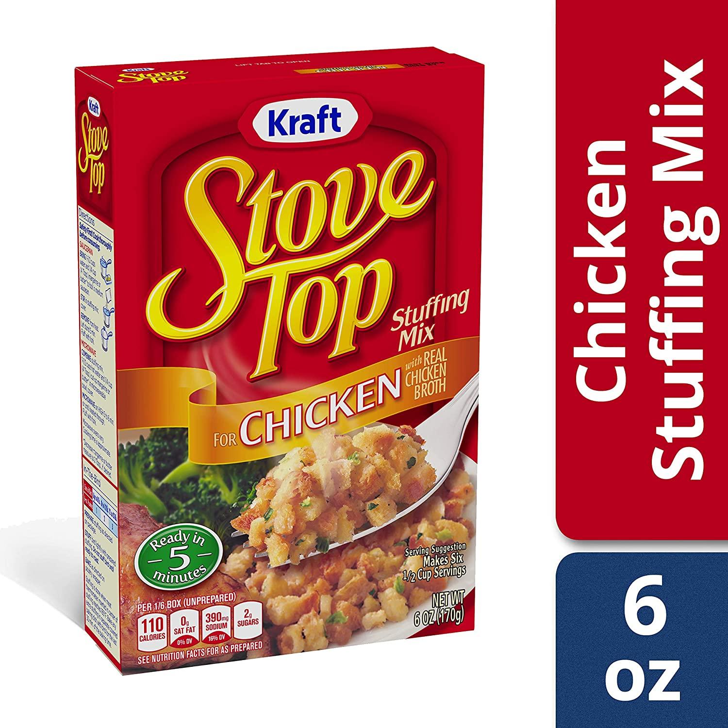 Stove Top Chicken Stuffing Mix (6 oz Boxes, Pack of 12) Chicken 6 Ounce ...