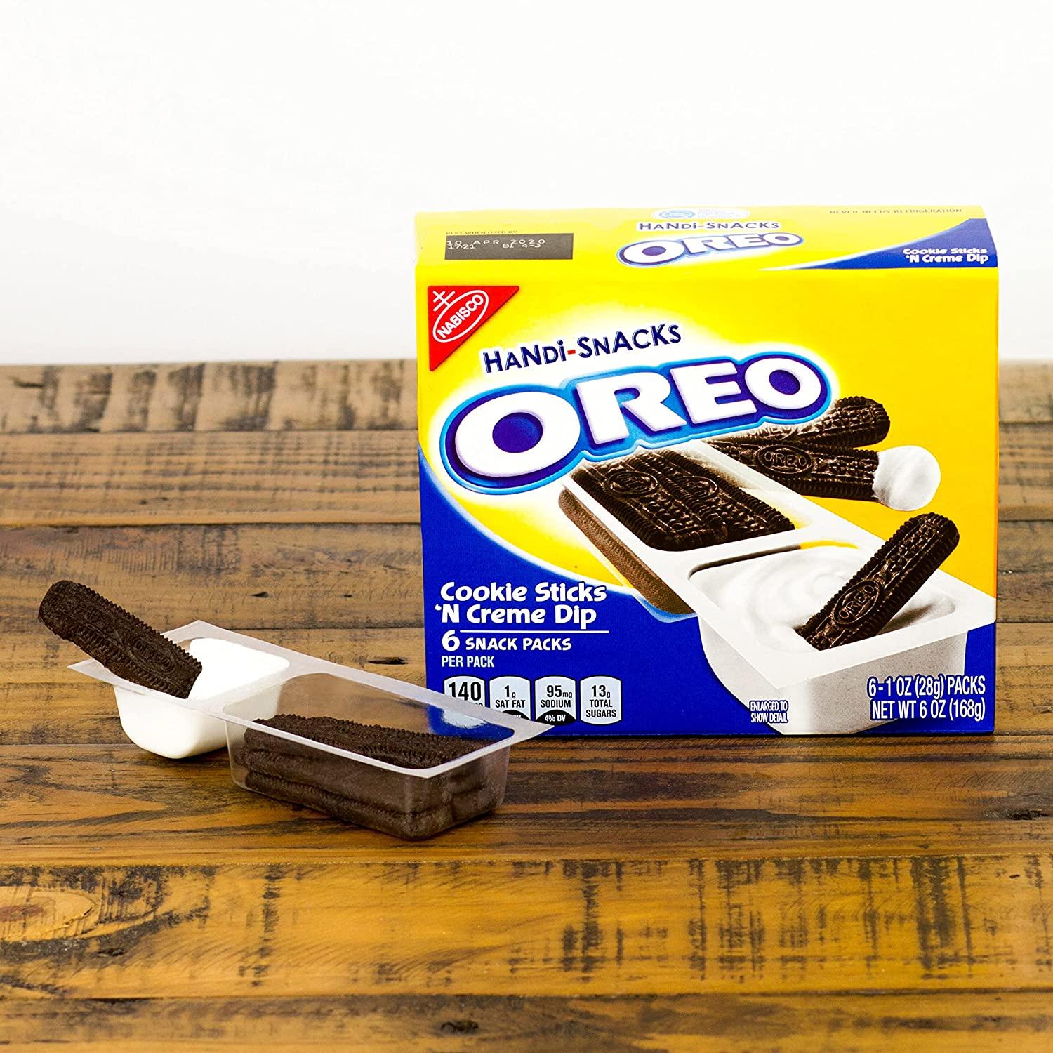 Handi-Snacks OREO Cookie Sticks 'N Crme Dip Snack Packs, 12 Boxes of 6 ...