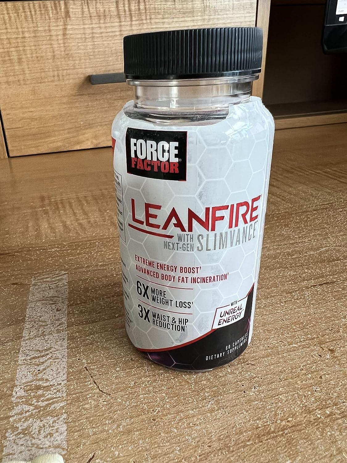 Force Factor LeanFire with SLIMVANCE Thermogenic Fat Burner - 60 Capsules, B Vitamins, Capsimax ...