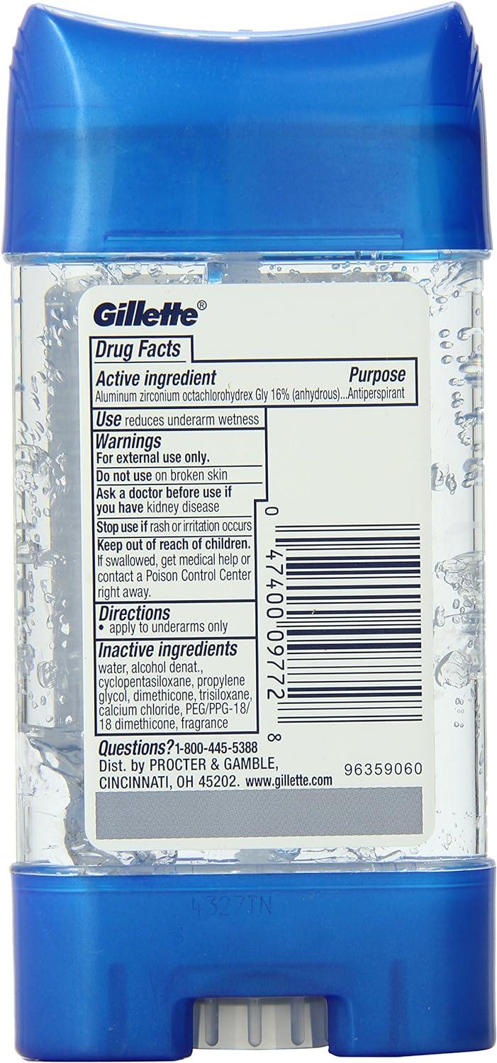 Gillette Cool Wave Clear Gel Anti-Perspirant Deodorant 3.8 oz (Pack of ...