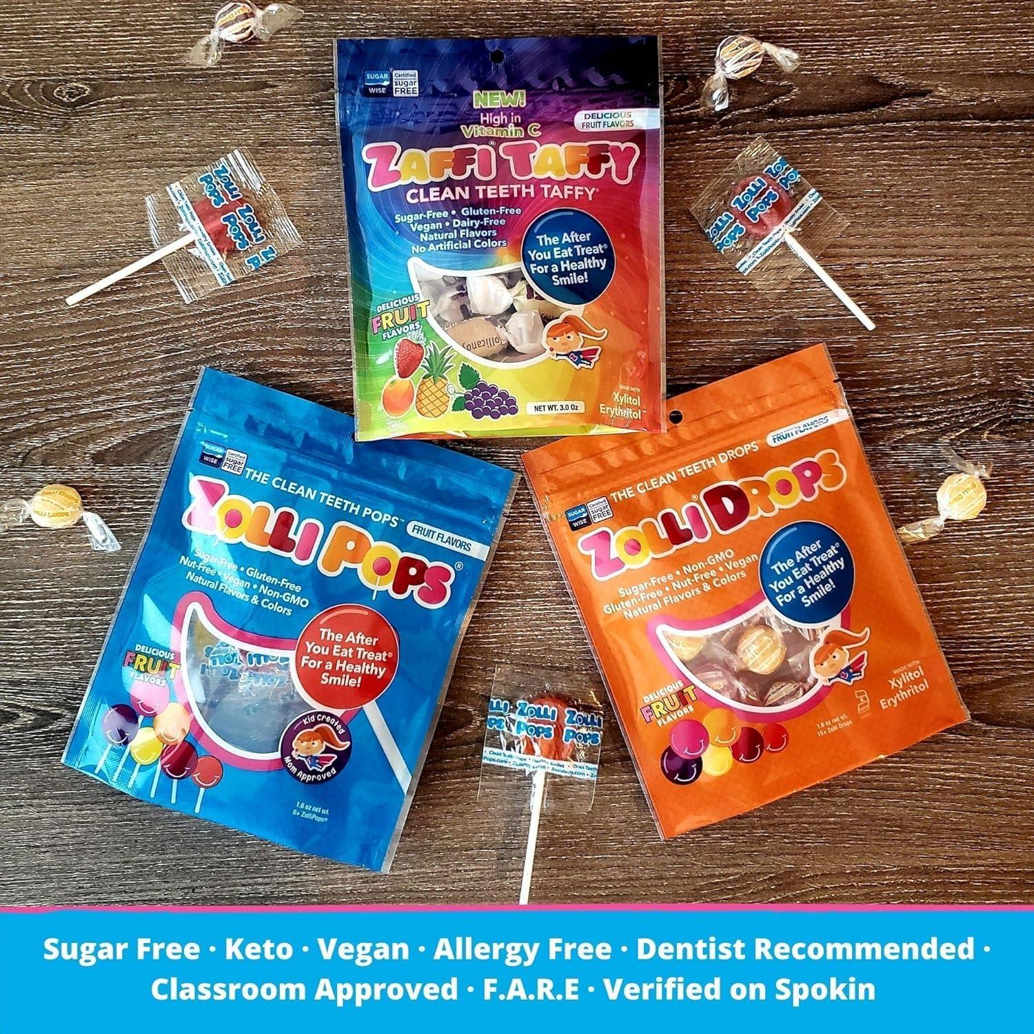 Zollipops Clean Teeth Pops Dental Health Lollipops 30 Count Zero Sugar ...