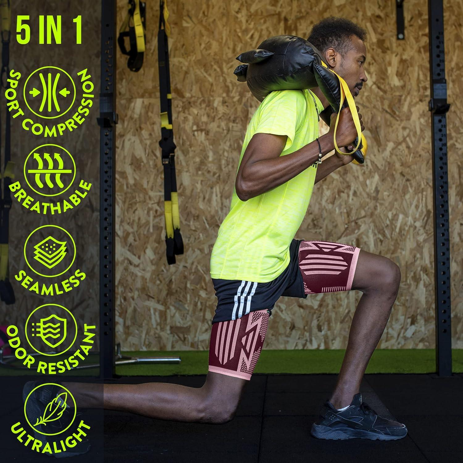 FEEL RECOVERY 2 Compression Bandage for Knee & Thigh Pain Relief ...