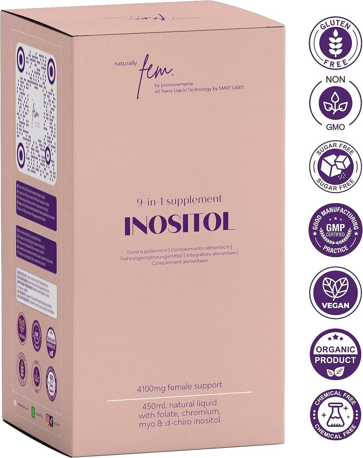 Inositol Myo & D-Chiro PCOS 4100MG Liquid Supplement - Hormonal Balance ...