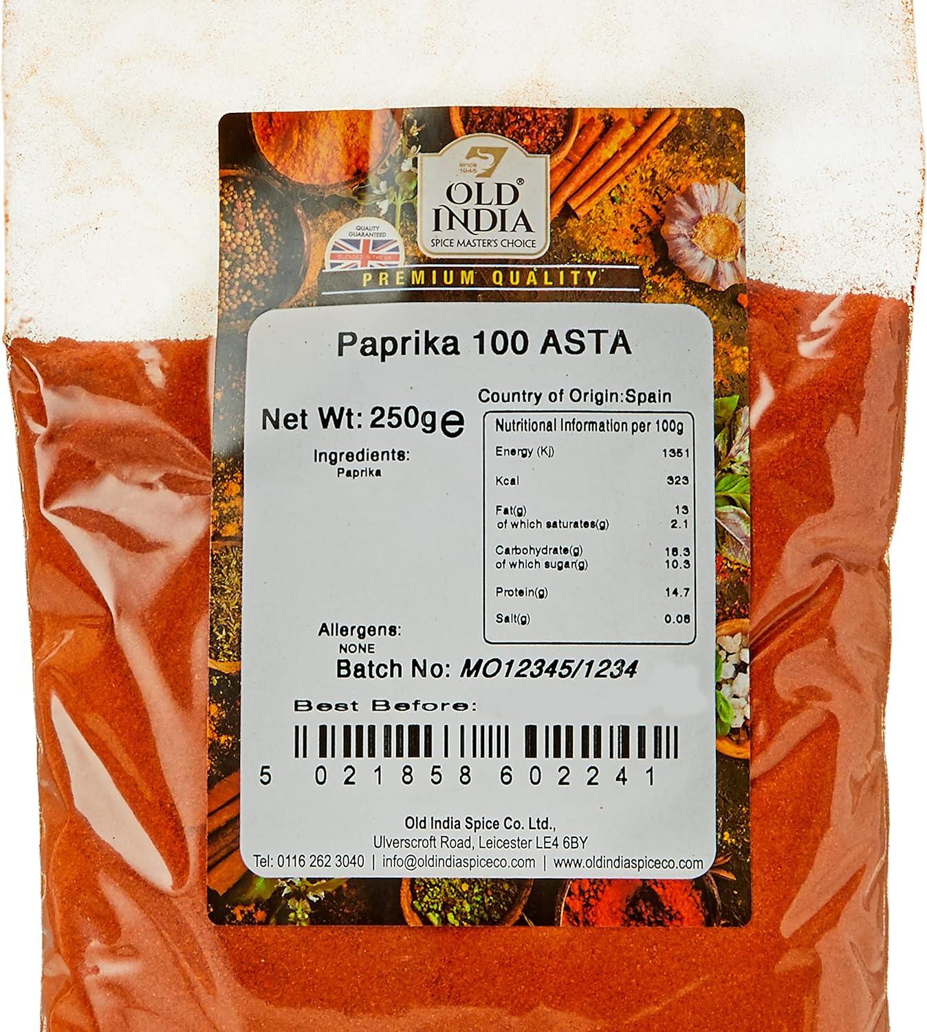 Old India Paprika 100 ASTA 250g - High Quality Spice Blend - 1 Pack ...