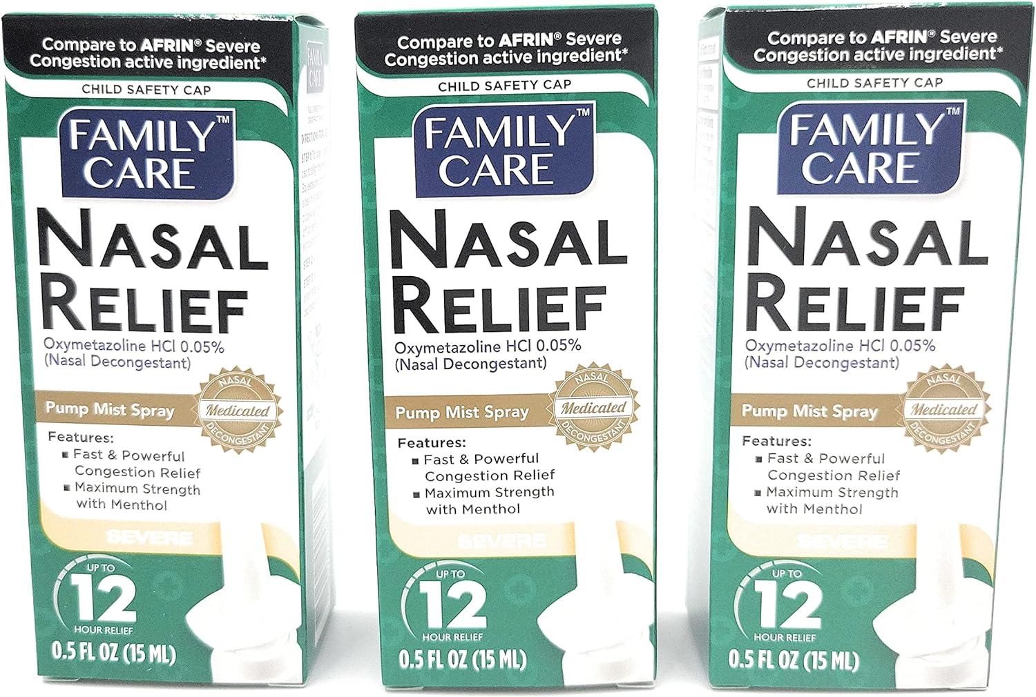 Nasal Relief Spray Pump Mist 3 Pack - Severe Congestion Relief ...