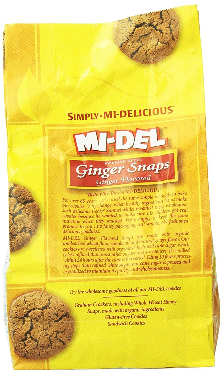 Mi-Del Ginger Snap Cookies - 10 oz Pack | Gluten-Free Ginger Cookies ...