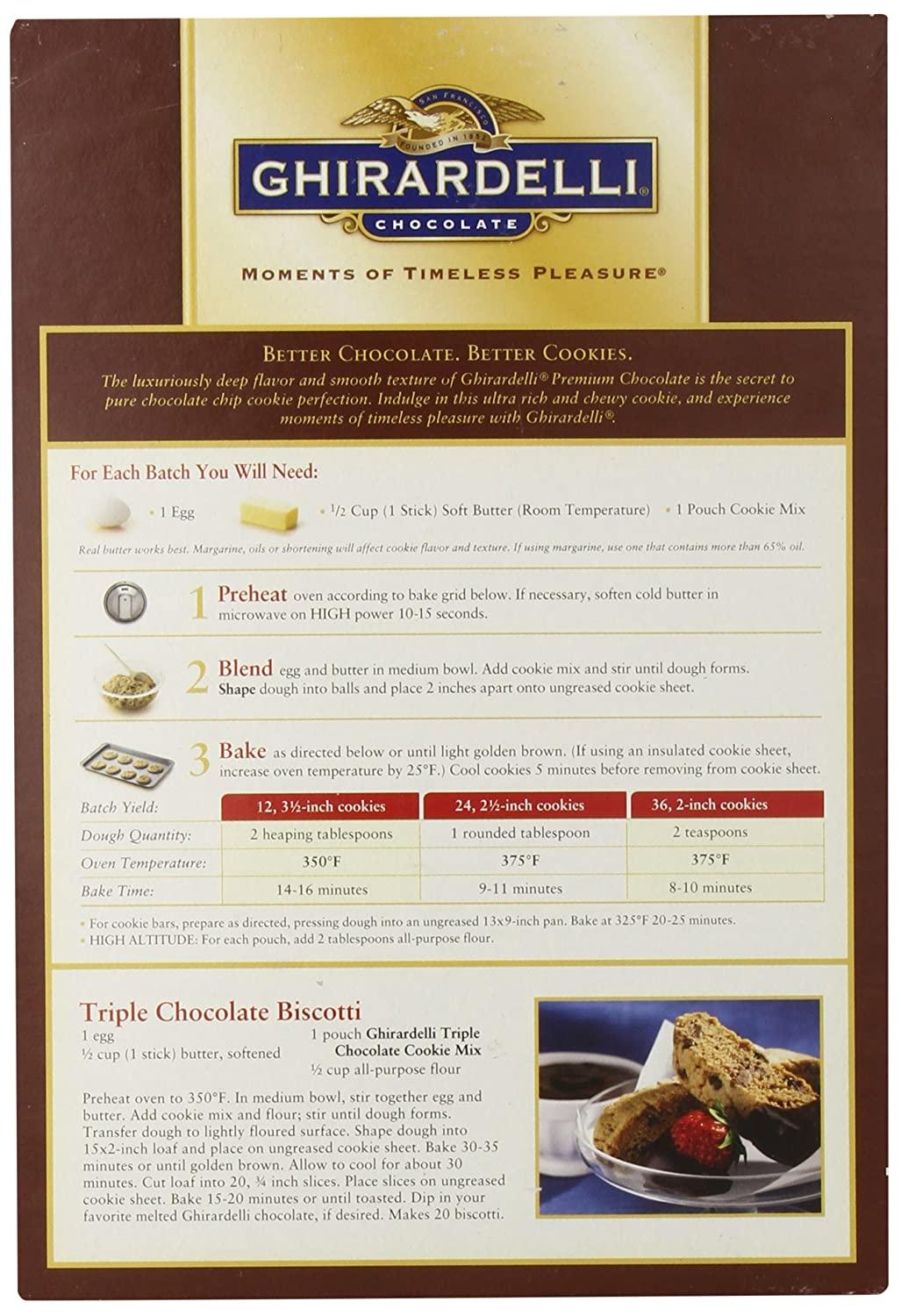Ghirardelli Triple Chocolate Cookie Mix - 52.5 oz | Semi-Sweet, Milk ...