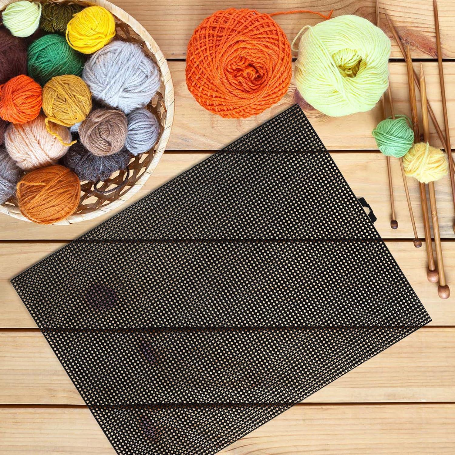30 Pack 7 Count Black Plastic Mesh Canvas Sheets for Embroidery ...