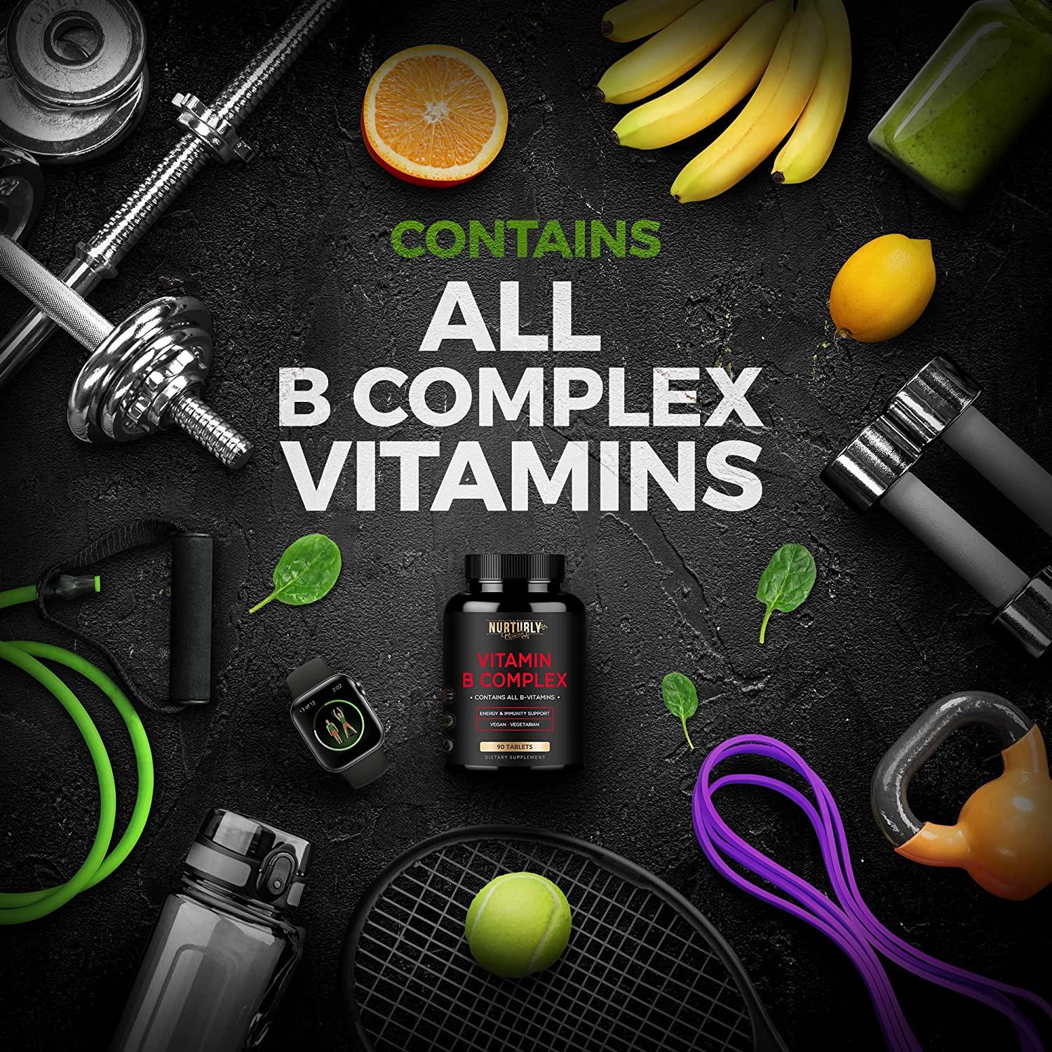 Super B Complex Vitamins - Energy, Immunity, and Mood Support - 90 ...