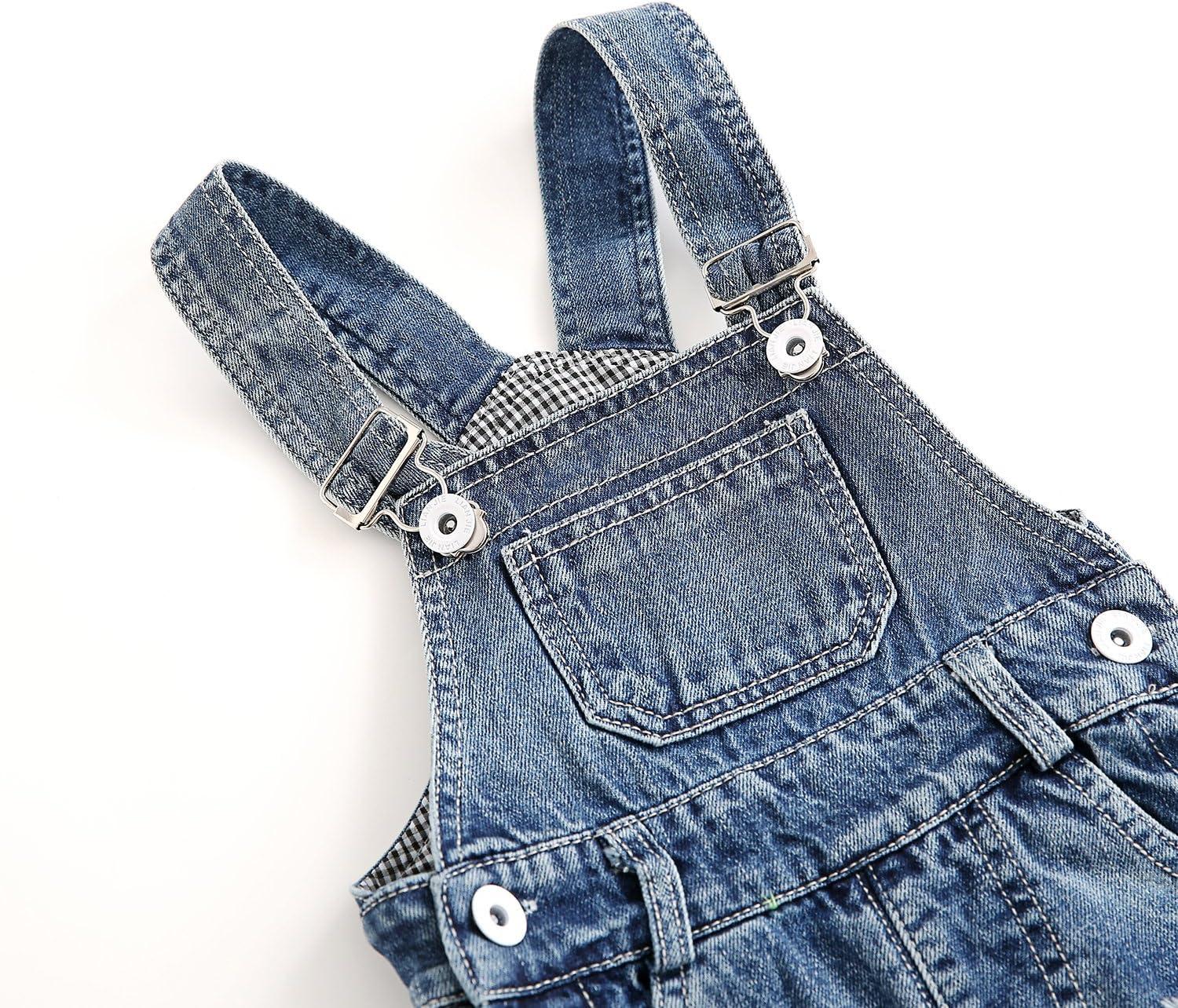 KIDSCOOL SPACE Toddler Ripped Denim Overalls, 2-3 Years, Blue-1991 ...