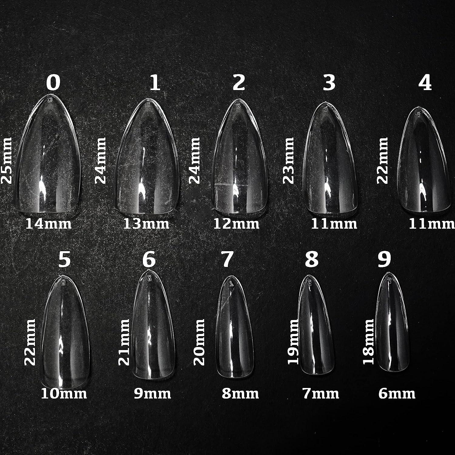 Apres Nail Gel-X Natural Coffin Short Tips - 500 Gel-X Tips, Premium ...