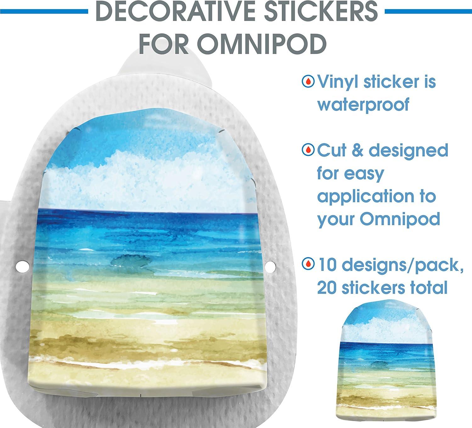 20 Pack Omnipod Stickers | Fun Accessory Patches for Insulin Pump ...