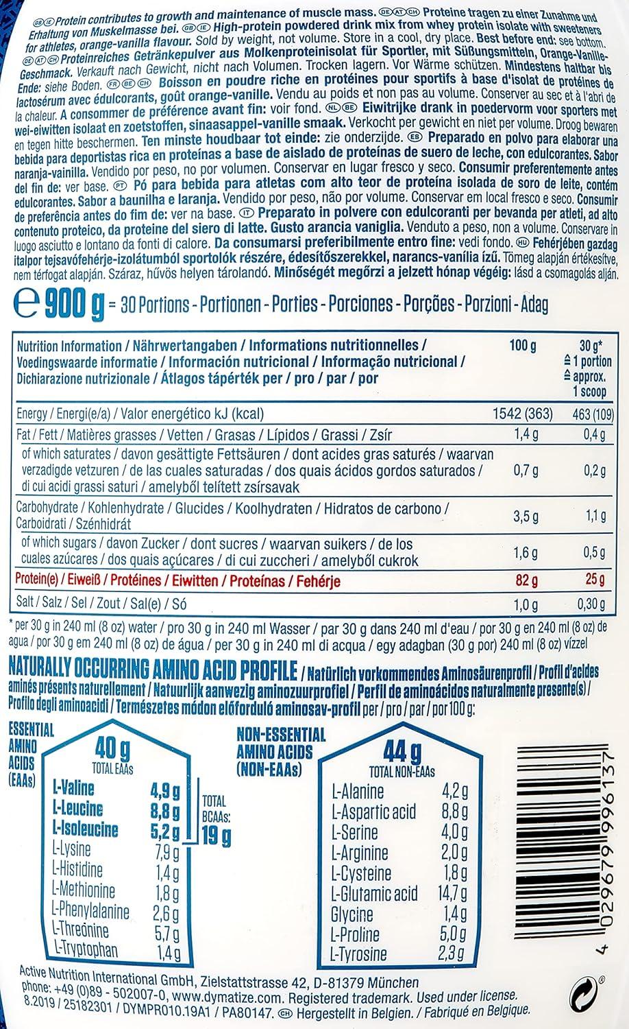 Dymatize ISO 100 Orange Ice Cream 900g | Premium Whey Protein ...