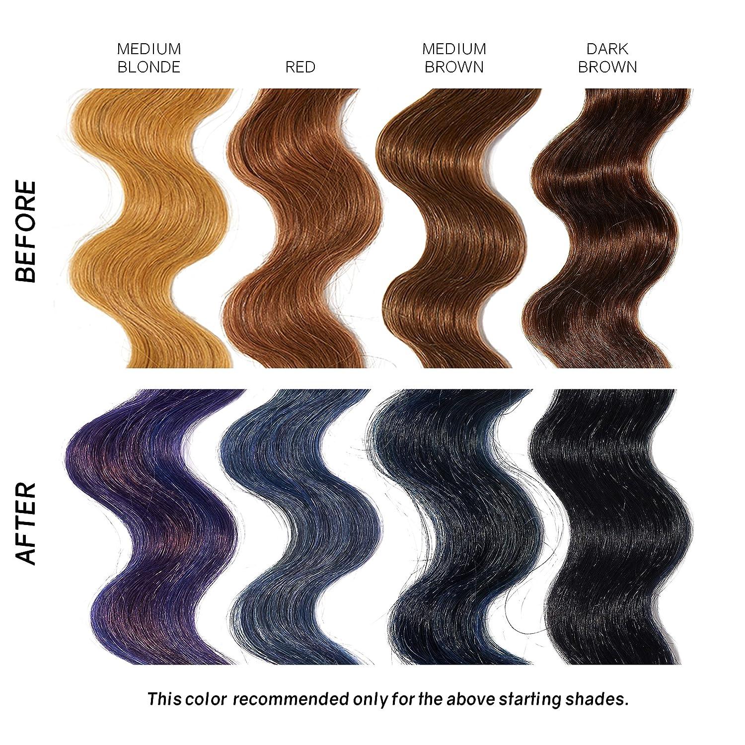oVertone Blue for Brown Hair Semi-Permanent Color Deposit Conditioner ...