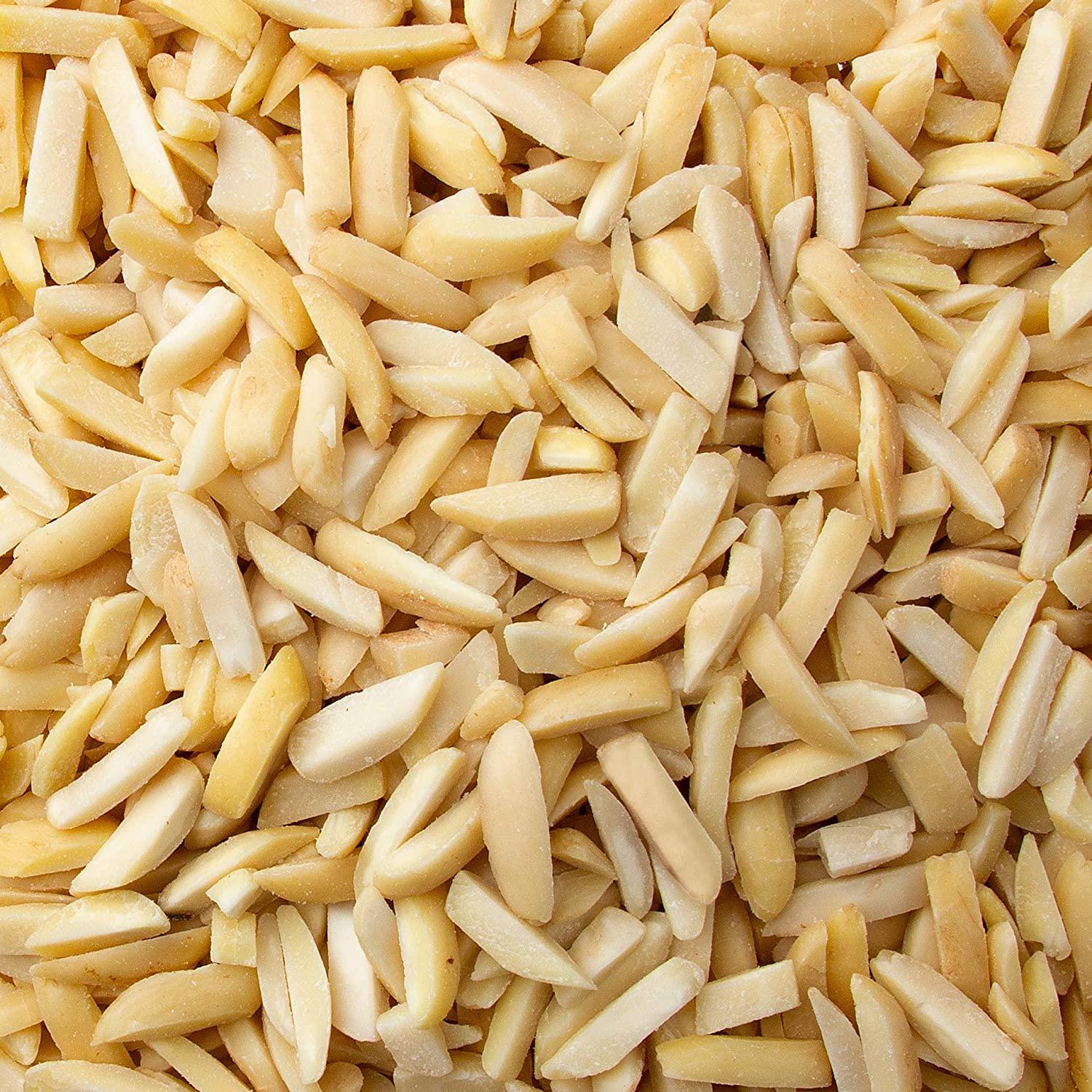 Oh! Nuts Blanched Slivered Almonds | 24oz Bulk Bag - Raw, Unsalted ...