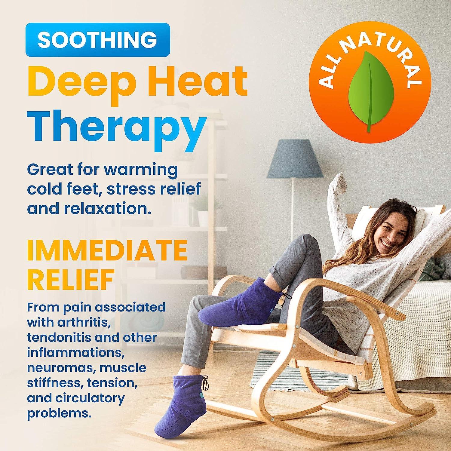 Microwaveable Booties and Feet Warmers - Deep Heat for Foot Relief from ...
