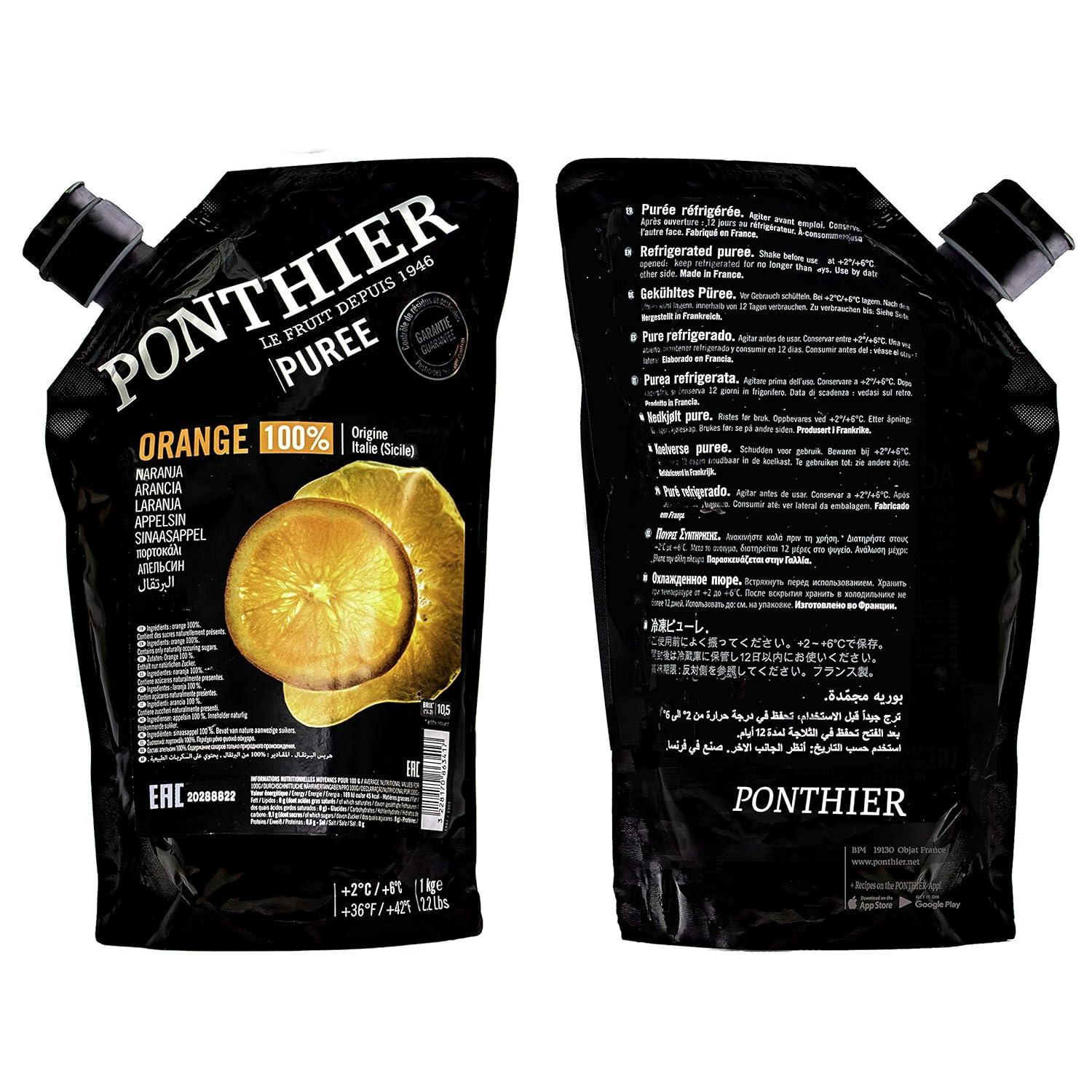 Food-United Orange Valencia Puree 1kg - Premium Citrus Fruit Puree for ...