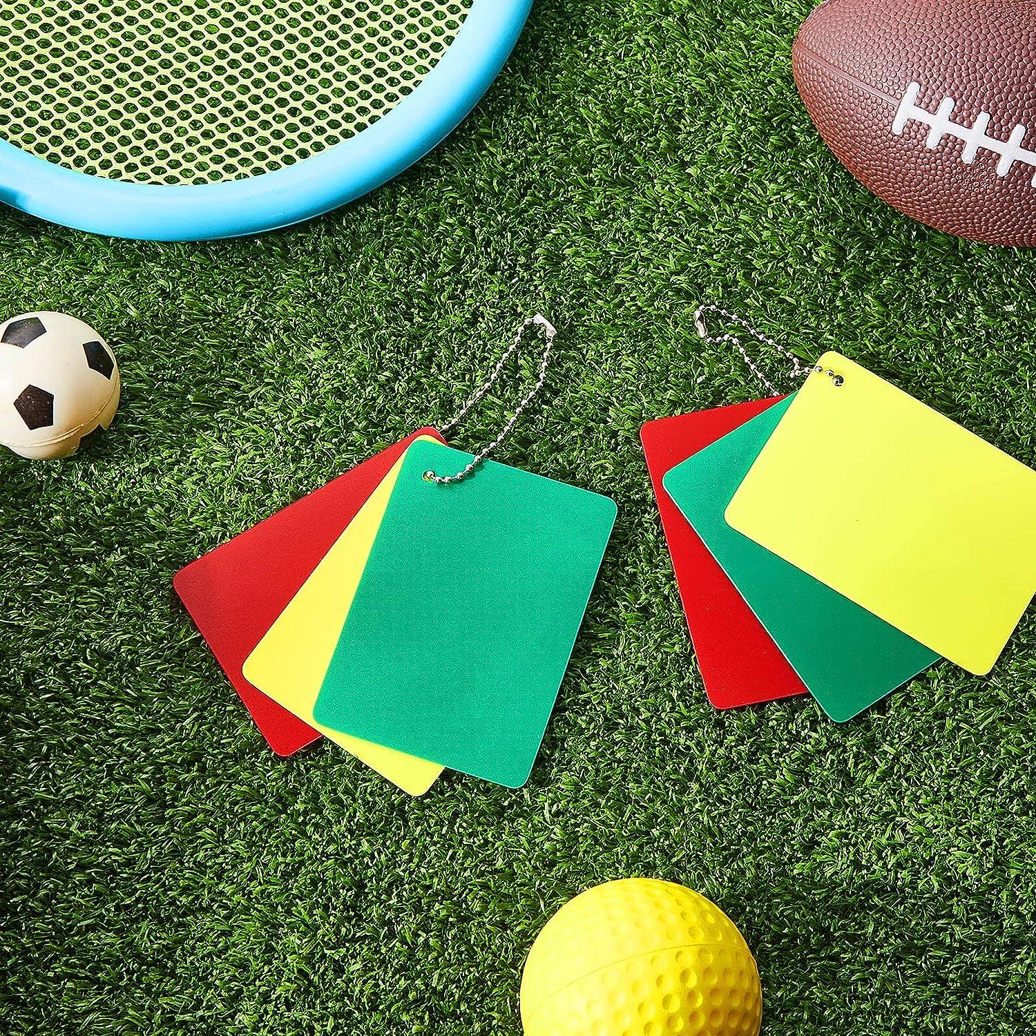 Referee Penalty Cards Set - Green, Red & Yellow for Soccer & Football ...