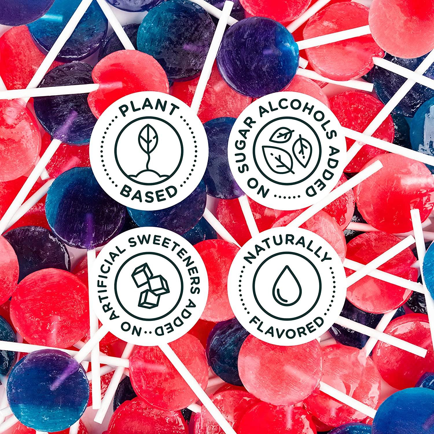 SmartSweets Lollipops - Blue Raspberry & Watermelon, 3oz | Low Sugar ...