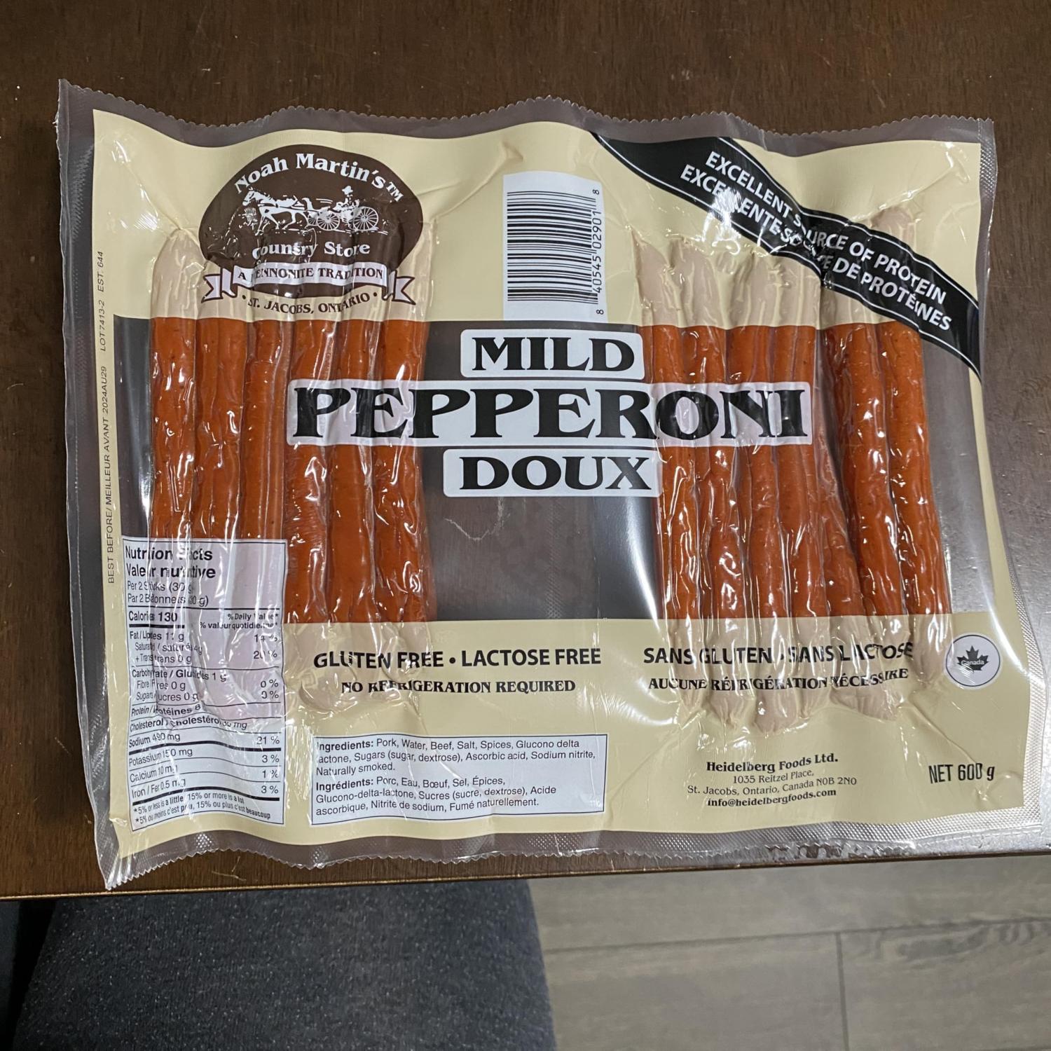 Noah Martin's Pepperoni Mild 600g | Buy Now with Express International Delivery | GoSupps.com