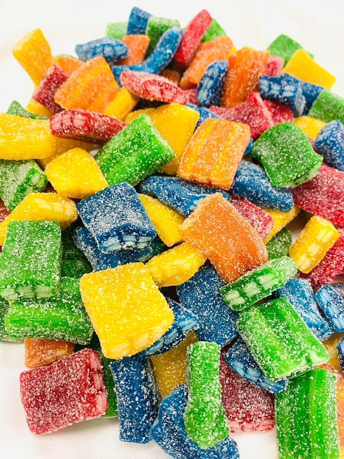 Fizzy Sour Candy Brick Sweets - 1KG Bag - Assorted Fruit Flavour Jelly ...