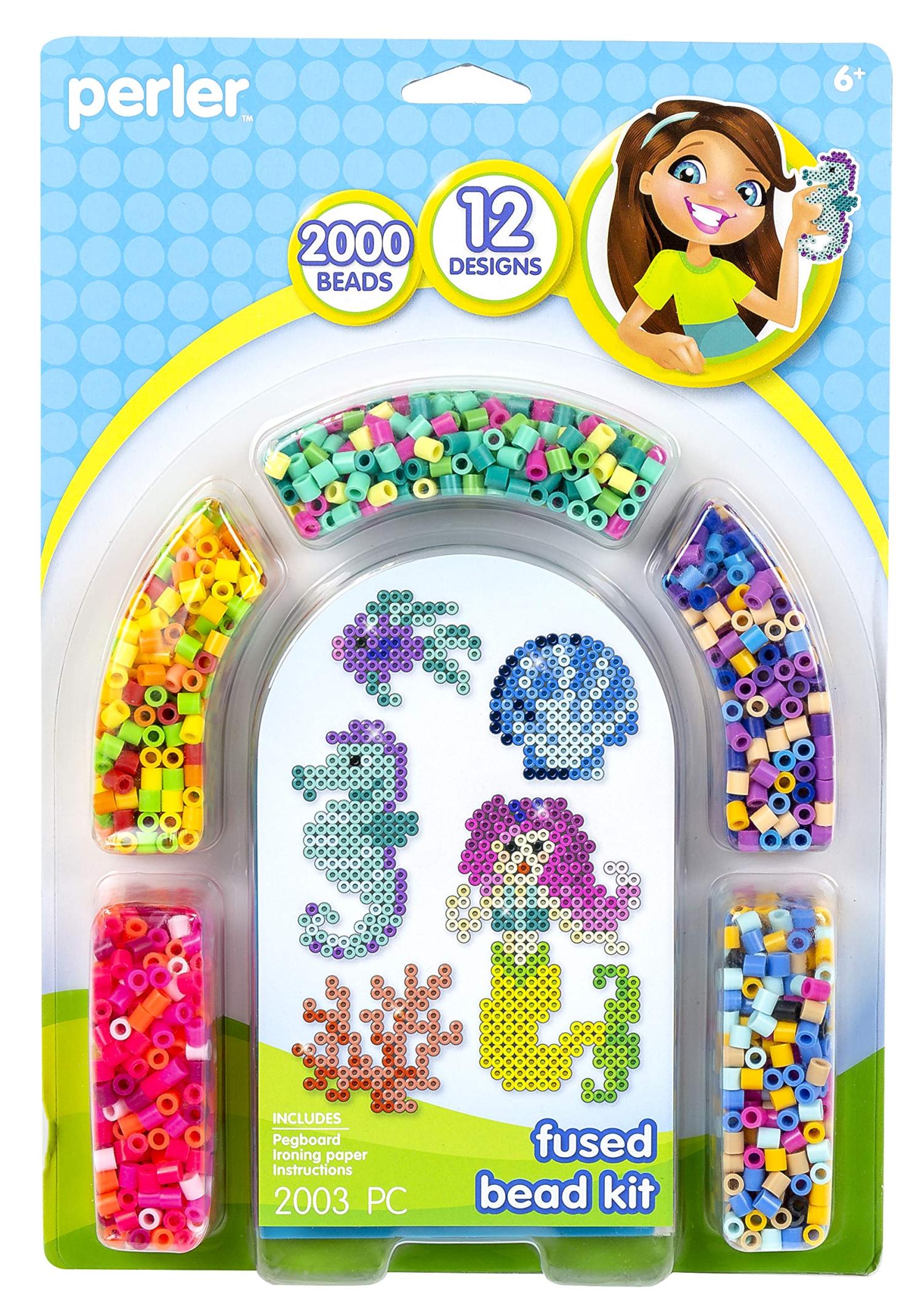 Perler Beads Mermaid and Ocean Animals Fused Bead Kit, 2002pc.