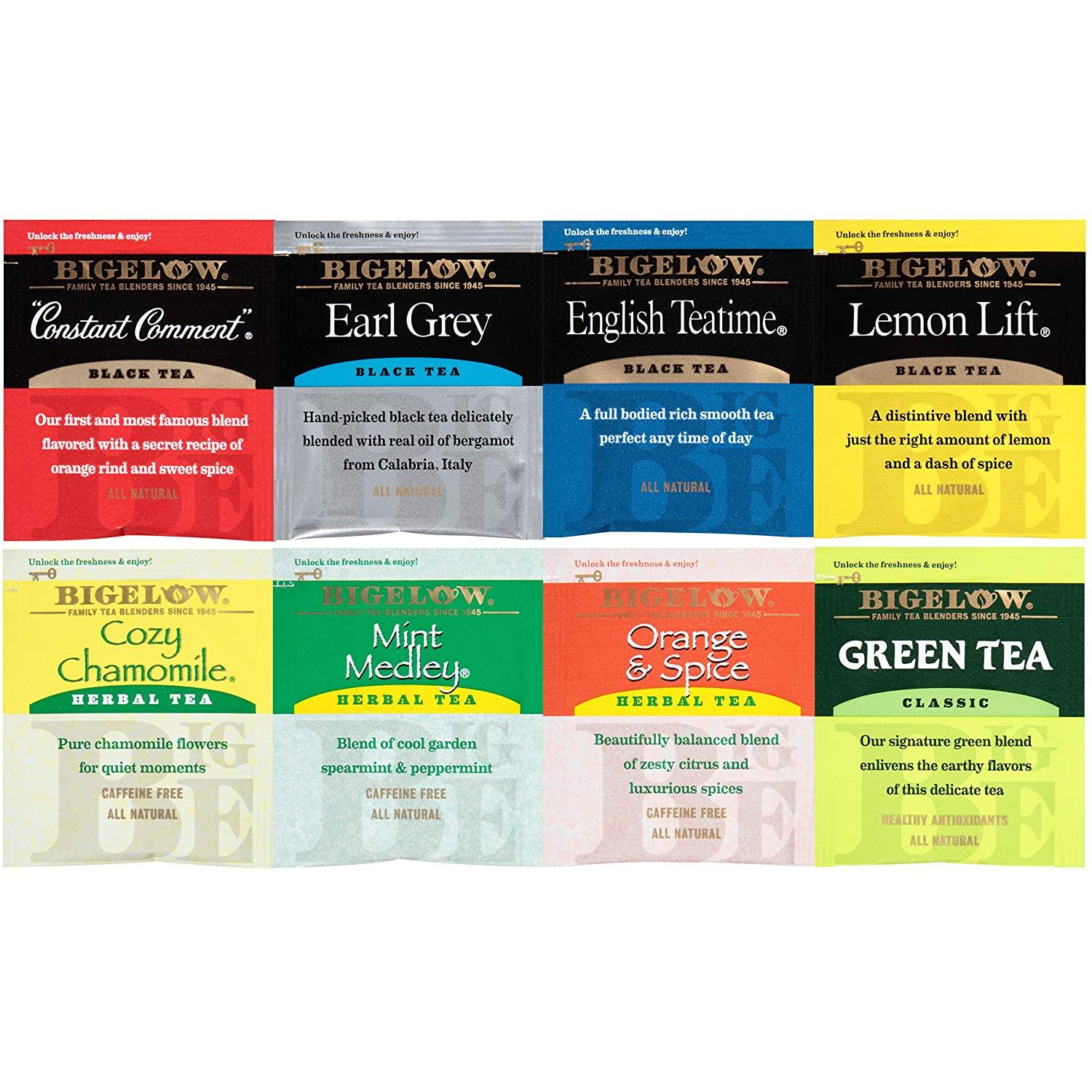 Bigelow Herbal Tea Assortment - 64 Variety Pack | English Teatime, Earl ...