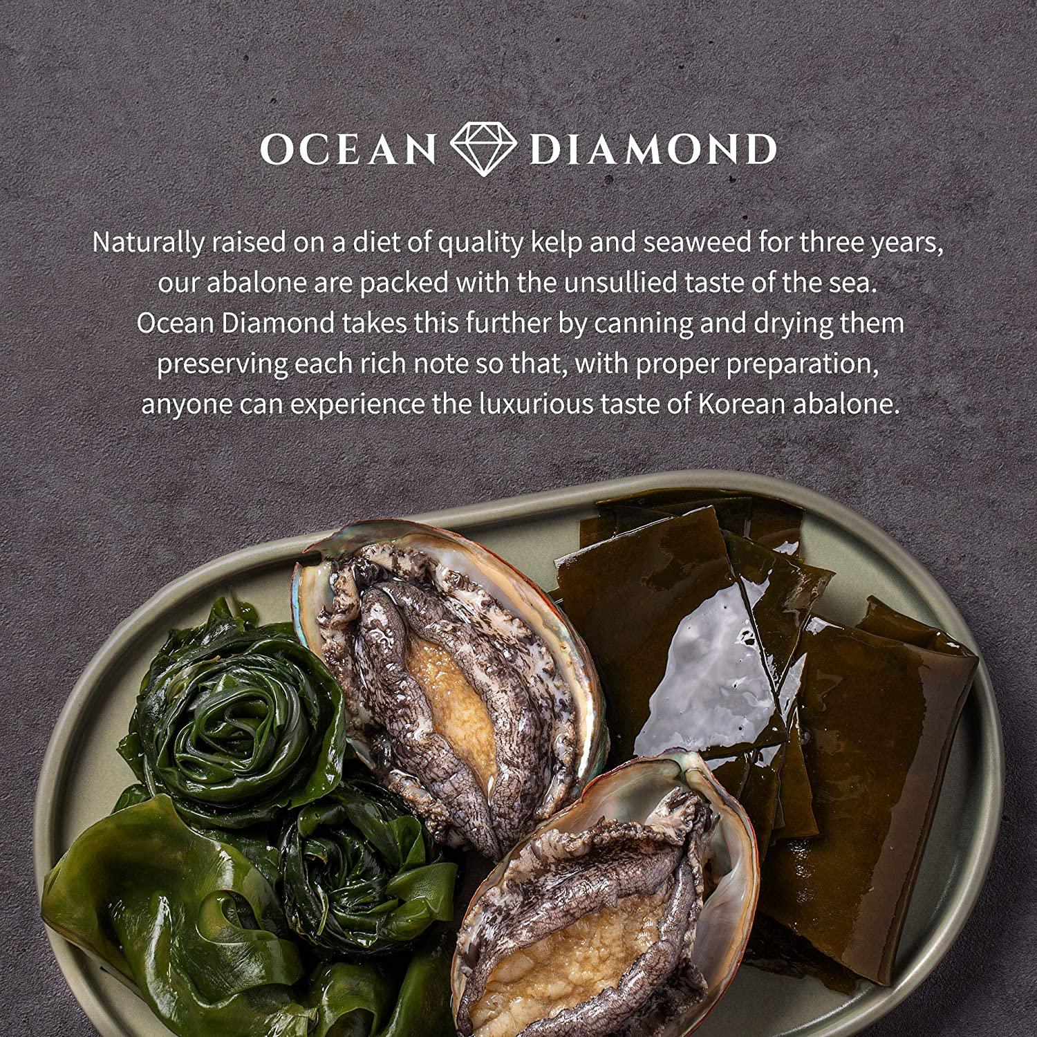Premium South Korea Abalone in Brine - 8 Pieces, Wando Raised, Low ...