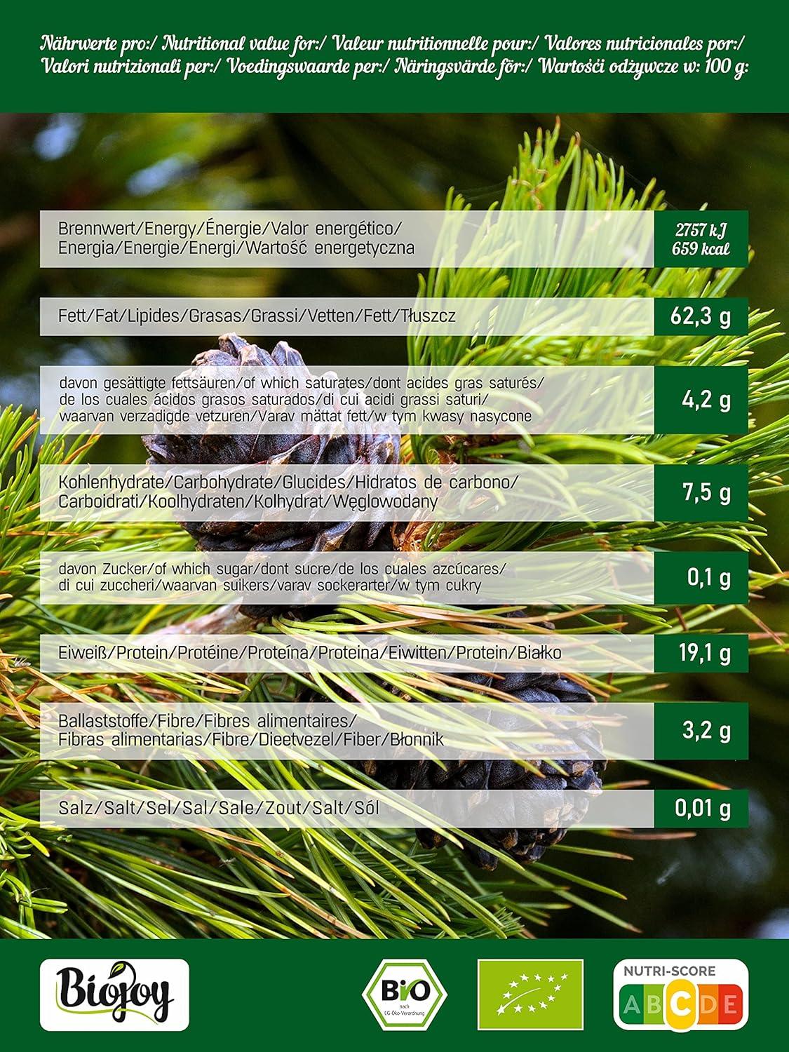 Buy BioJoy Organic Siberian Cedar Nuts (1 kg) - Shell-Free Alternative ...