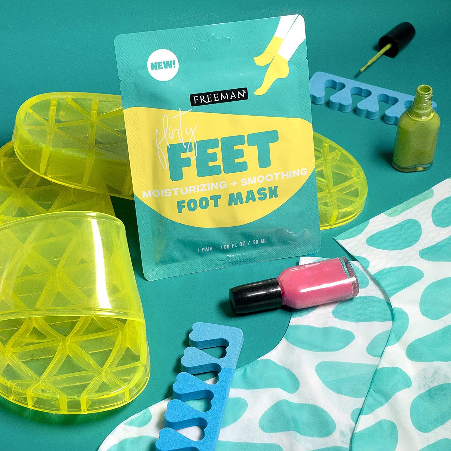 Freeman Beauty Flirty Feet Moisturizing Foot Sheet Masks - 6 Pack for ...