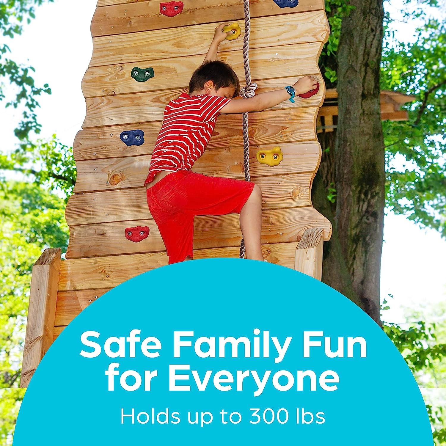 Jungle Gym Kingdom Rock Climbing Holds for Kids - Indoor & Outdoor ...