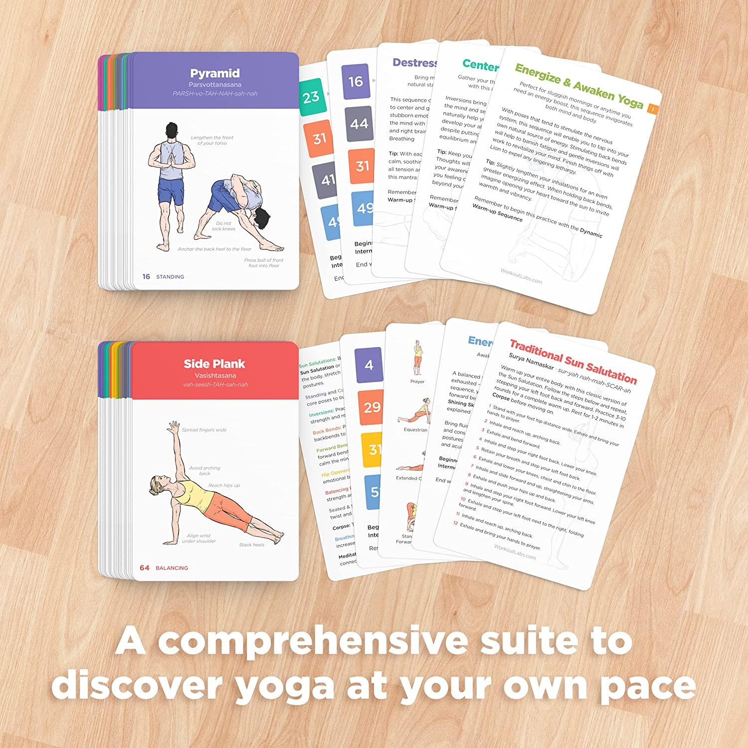 WorkoutLabs Yoga Cards I & II - Complete Set for Beginners ...