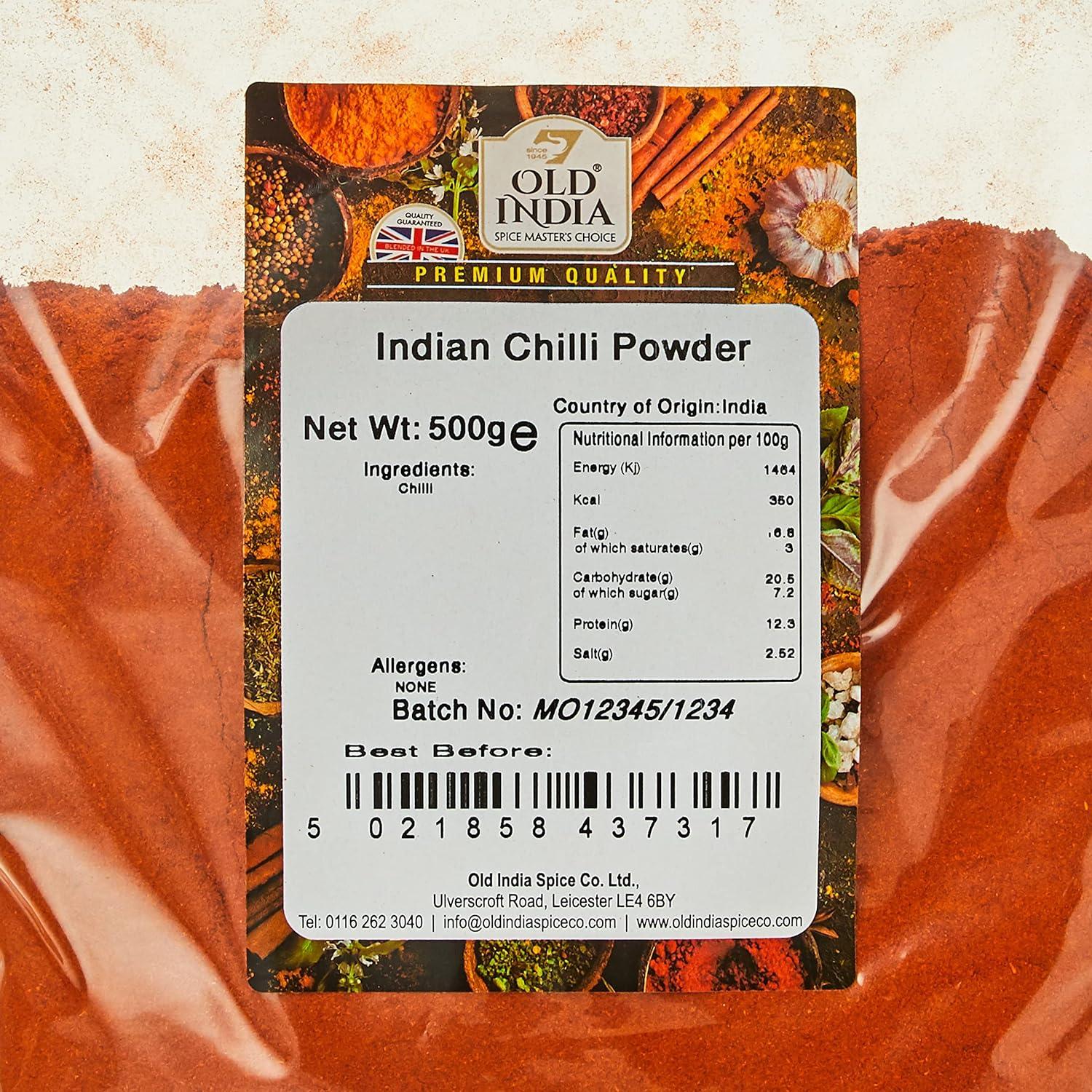 Old India Indian Chilli Powder 500g - Authentic Spice Blend for ...