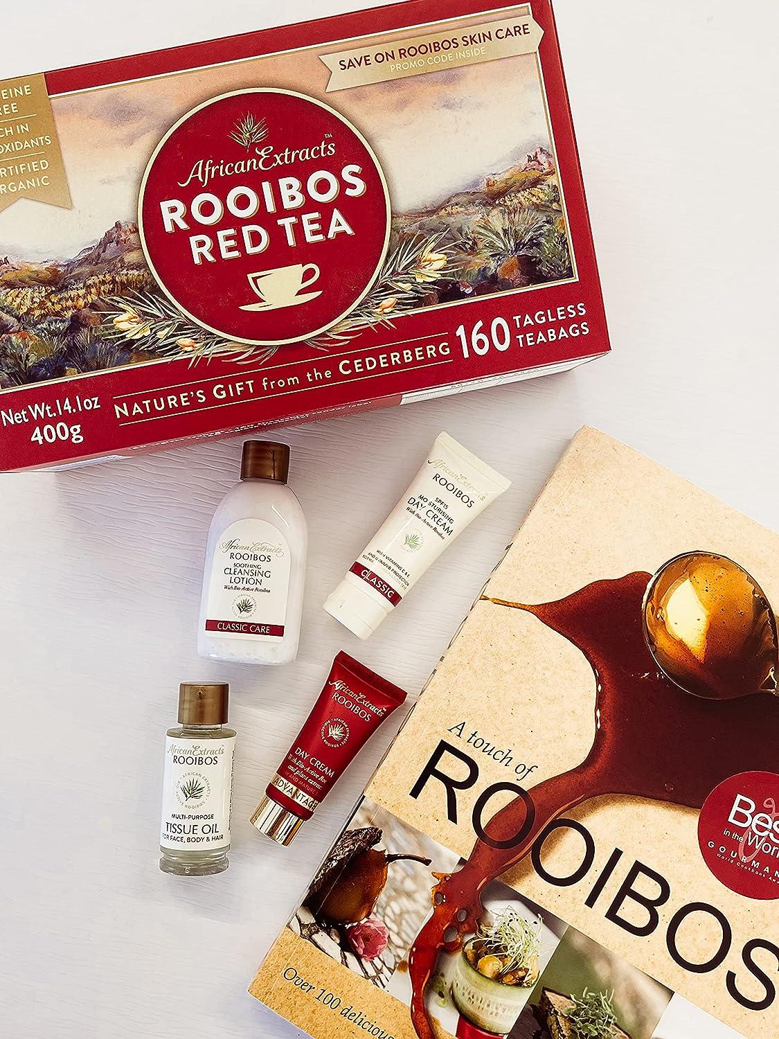 African Extracts Rooibos Tea - 160 Teabags + Bonus Skincare Pack | USDA ...
