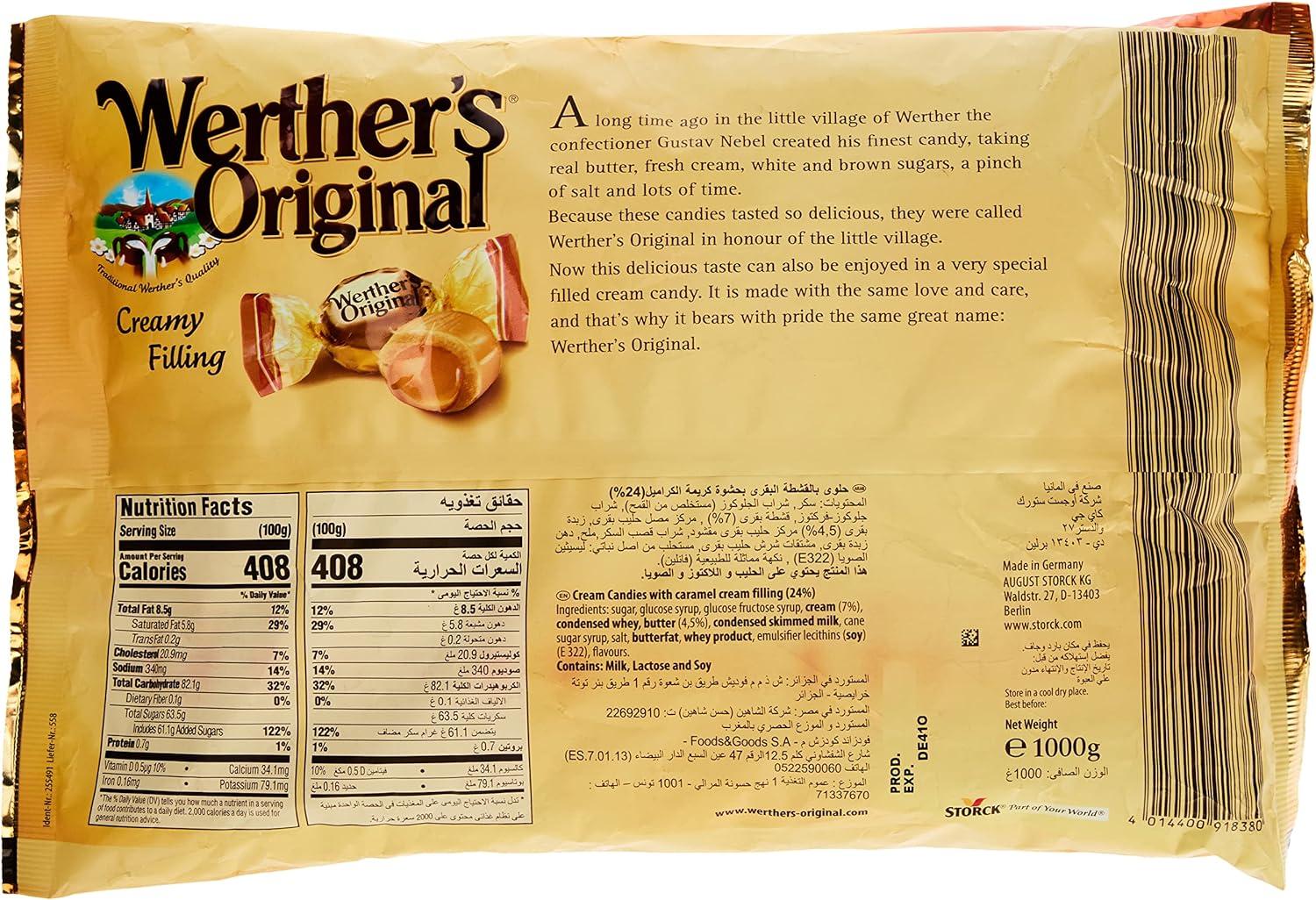 Werthers Original Cream Candies 1kg Pack of 1 & Werthers Original ...