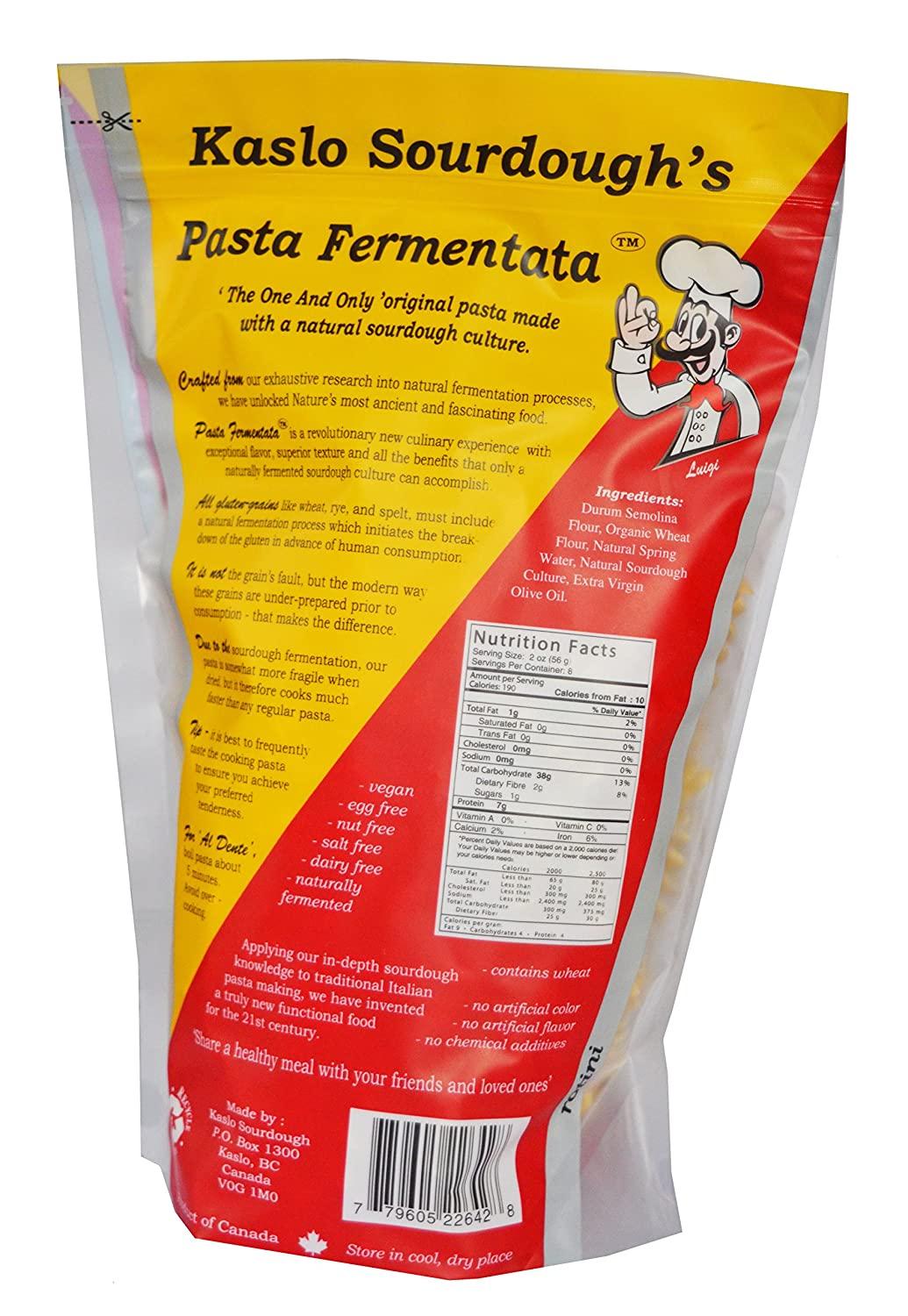 Kaslo Sourdough Pasta Combo: High Protein Vegan Food with Probiotics ...