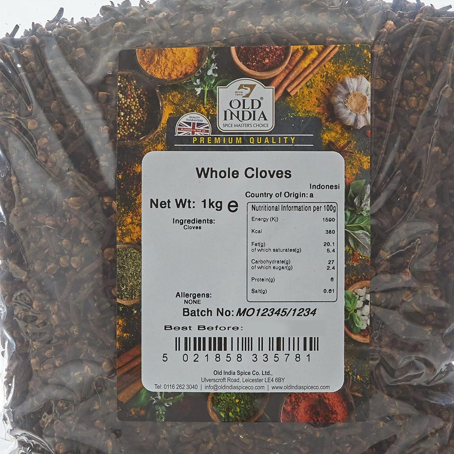 Old India Whole Cloves 1kg - Premium Quality Cloves for Cooking and ...
